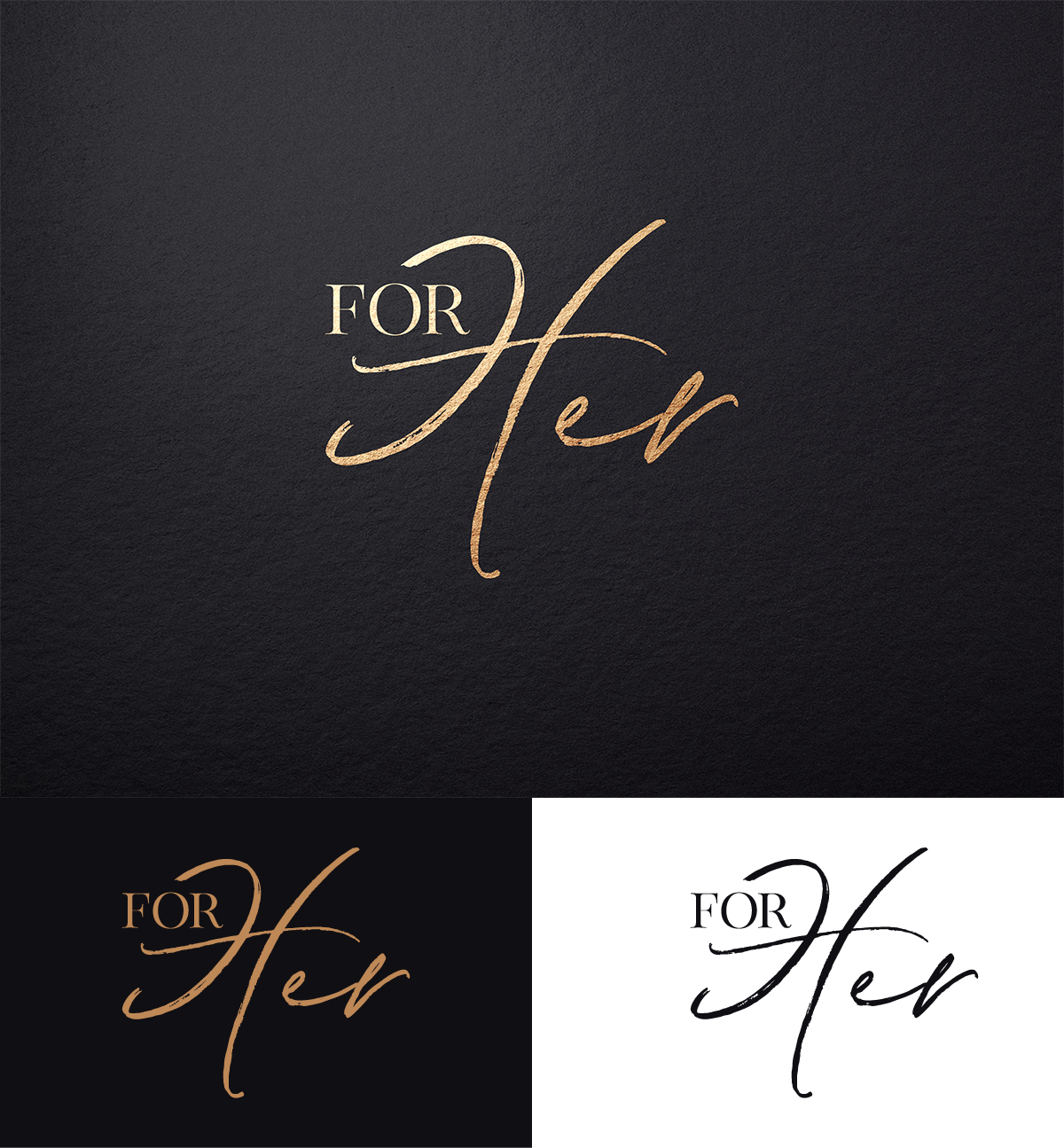 Elegant, Playful Logo Design for For Her by H-H Arts | Design #21626779