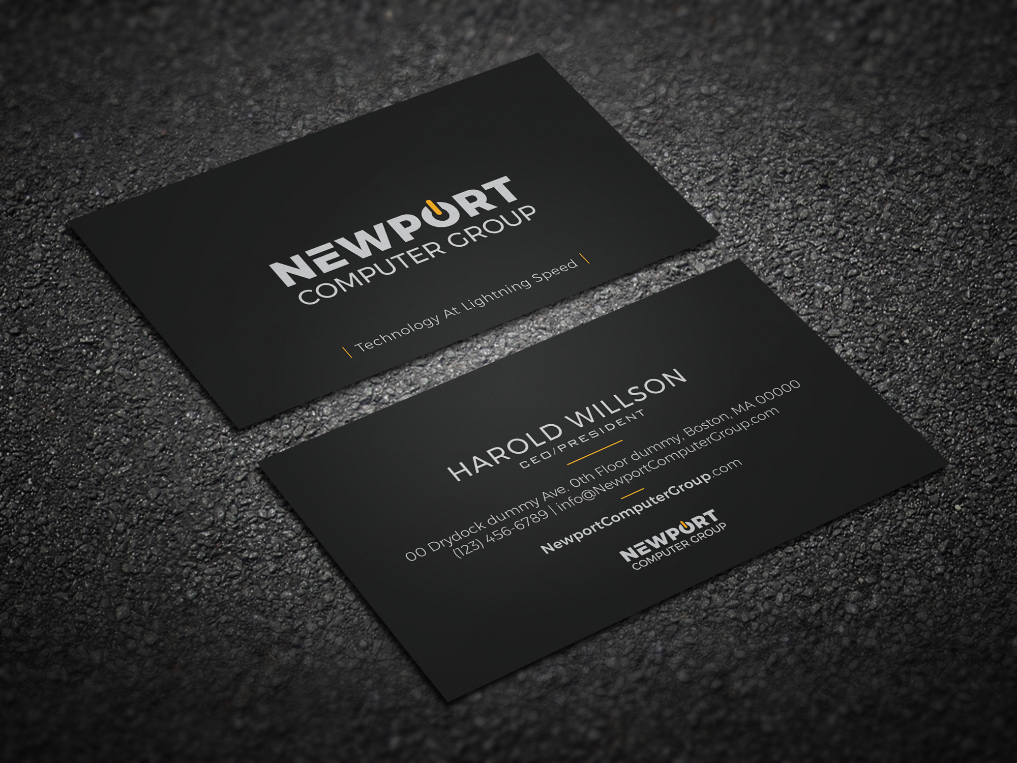Elegant, Playful, It Company Business Card Design for Newport Computer ...