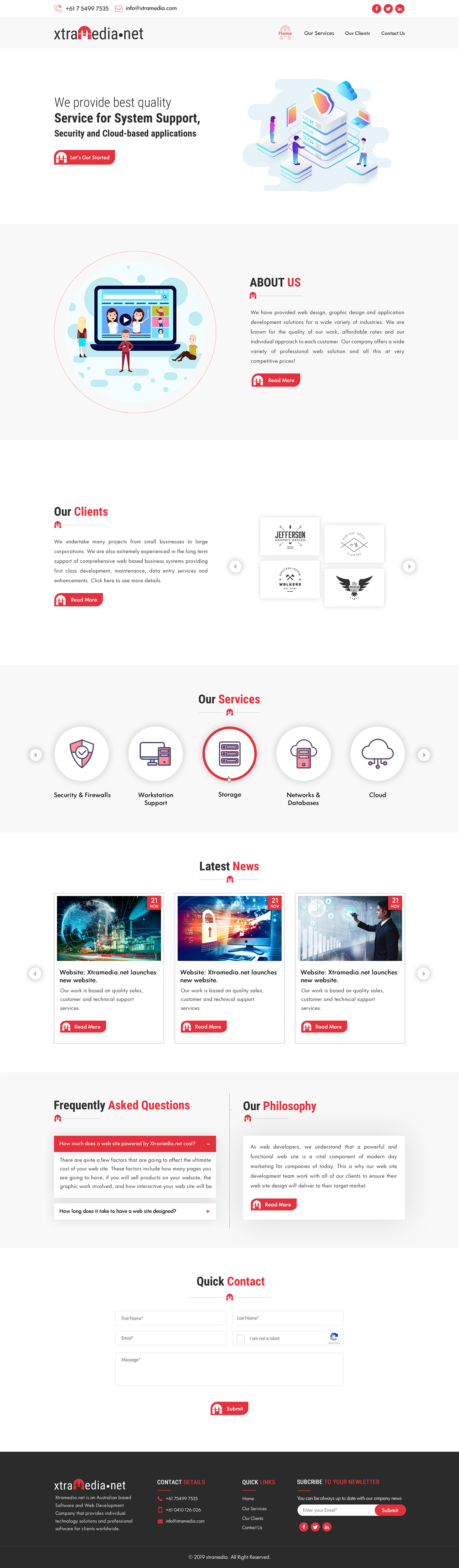 Modern, Professional, Business Software Web Design for a Company by ...