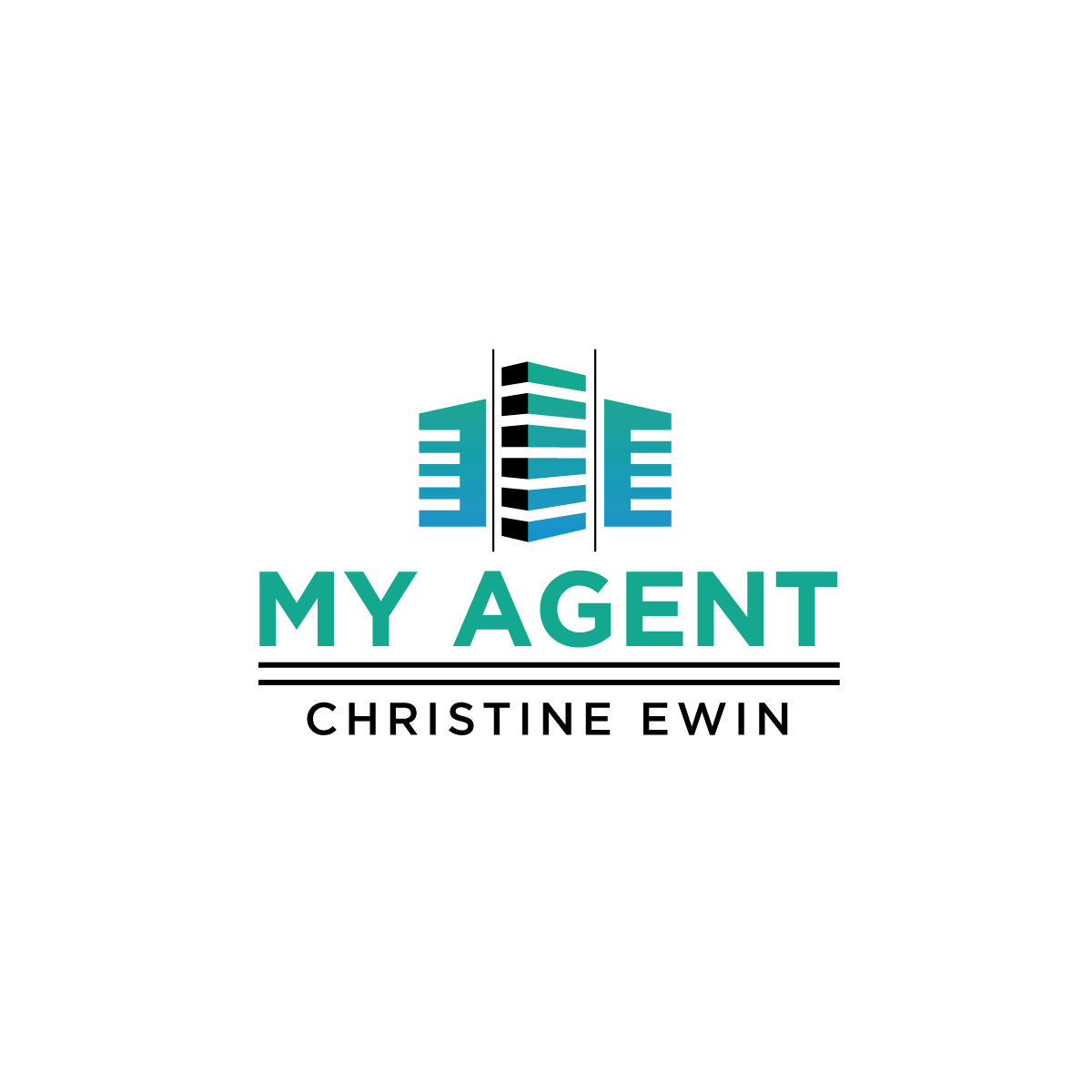 Modern, Serious, Real Estate Agent Logo Design for My Agent Christine ...