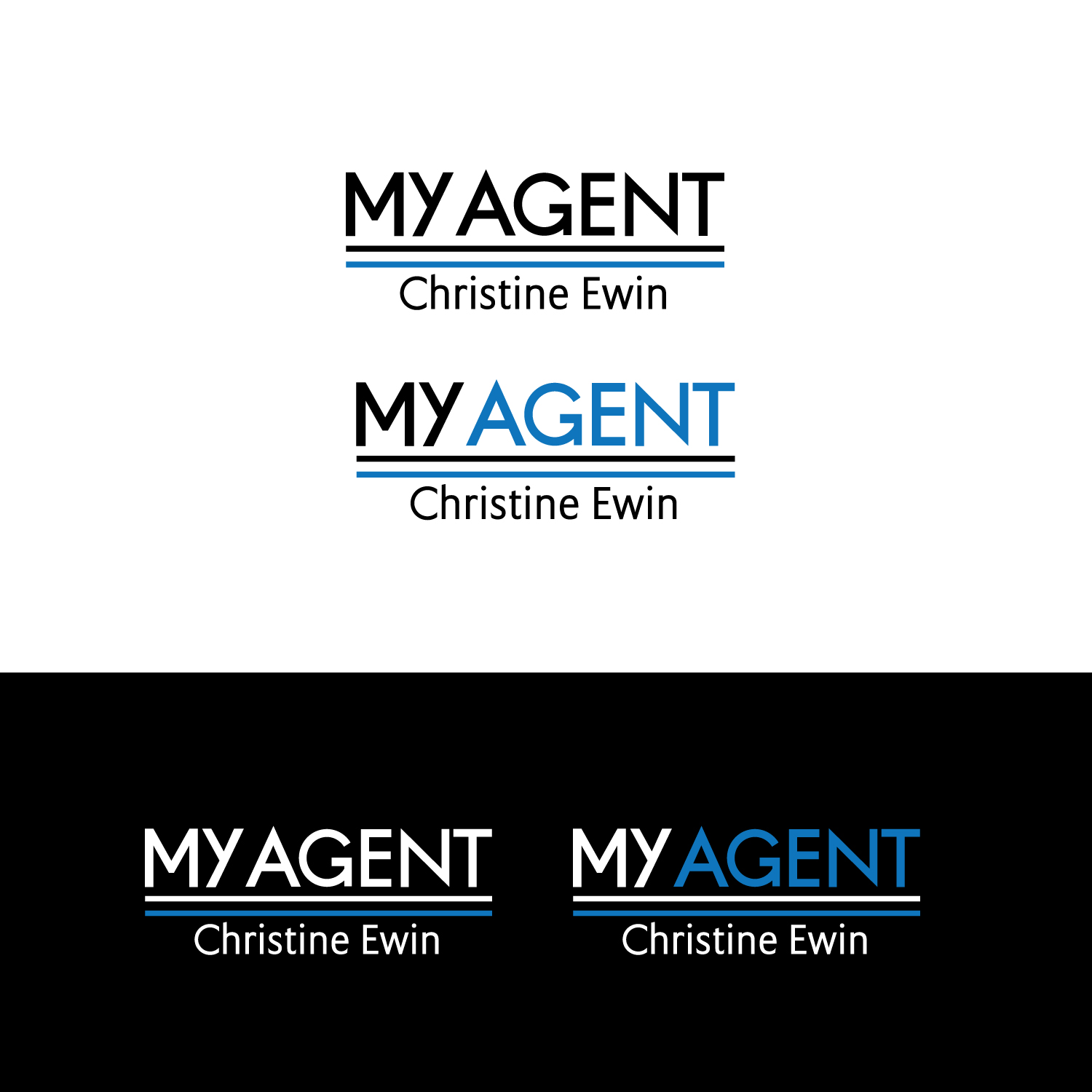 Modern, Serious, Real Estate Agent Logo Design for My Agent Christine ...