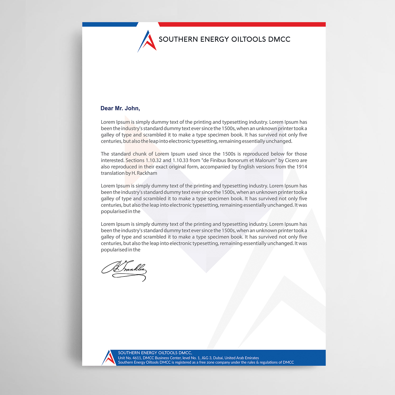 Serious, Professional, Oil And Gas Letterhead Design for a Company by ...