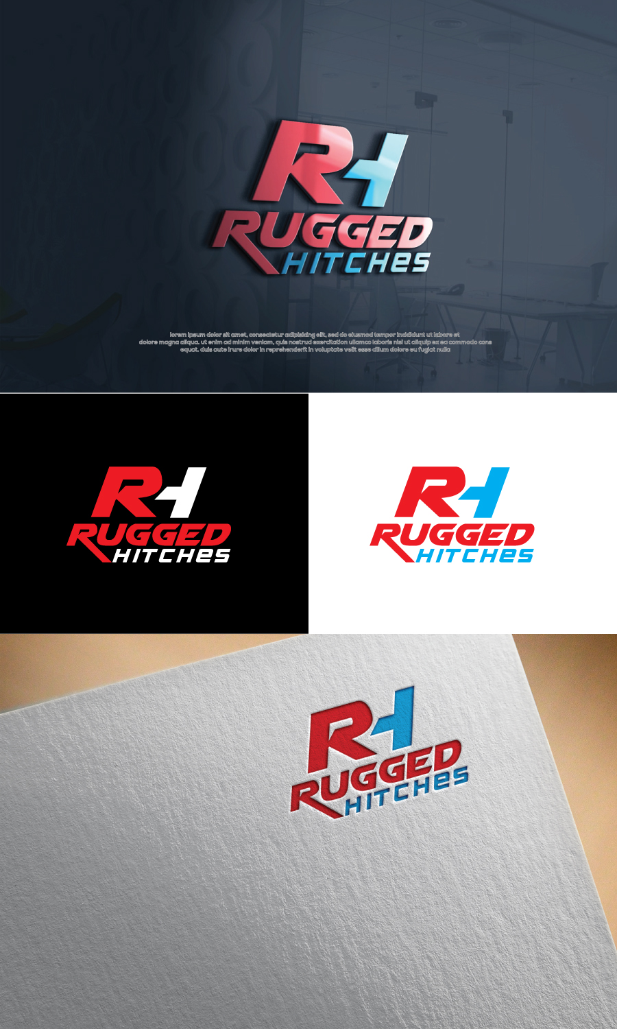 Bold, Serious, Automotive Logo Design for #1 - Rugged Hitches 2nd R H ...