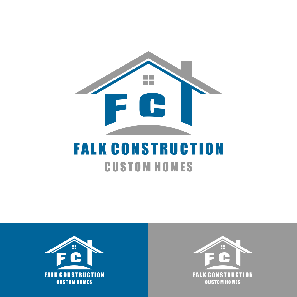Modern, Colorful, Residential Construction Logo Design for Falk ...