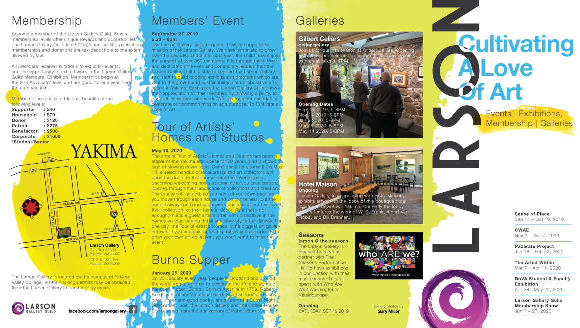 Professional, Colorful, Art Gallery Flyer Design for Larson Gallery by ...
