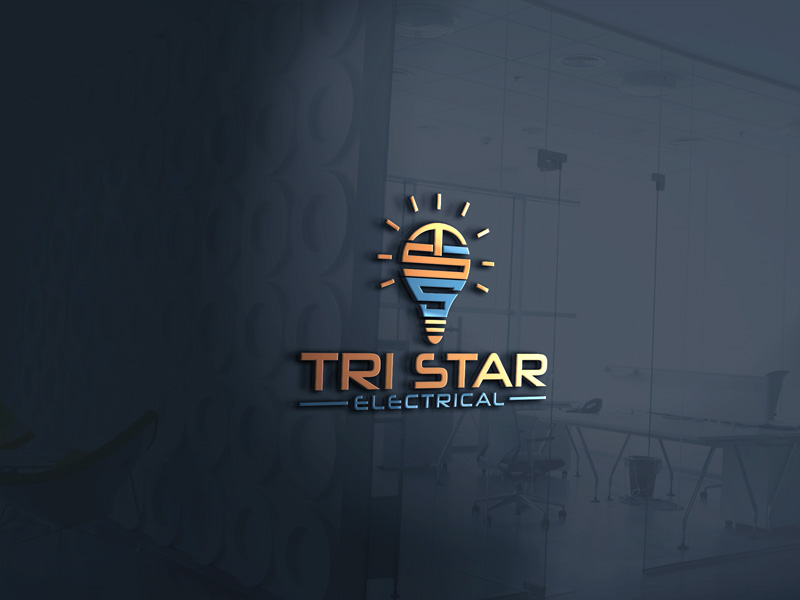 Modern, Masculine Logo Design for Tri Star Electrical by Design jon ...