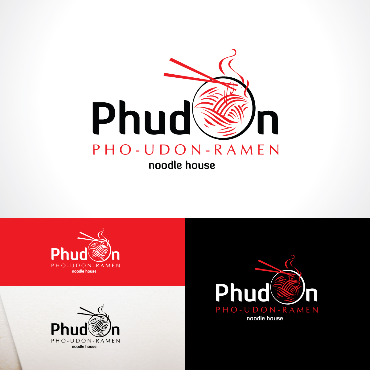 Elegant, Modern, Asian Restaurant Logo Design for Phudon by Kreative ...