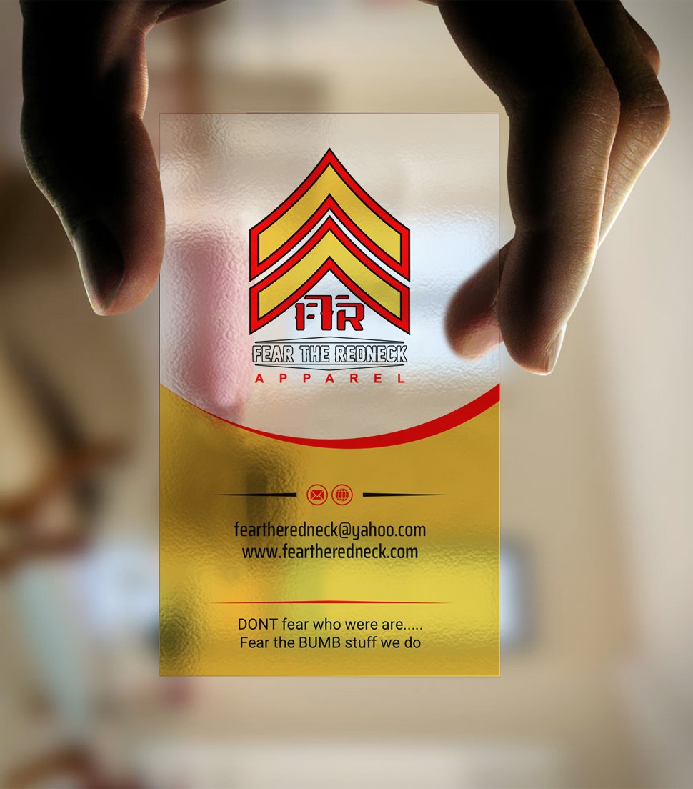Bold, Playful, Apparel Store Business Card Design for Fear the Redneck ...
