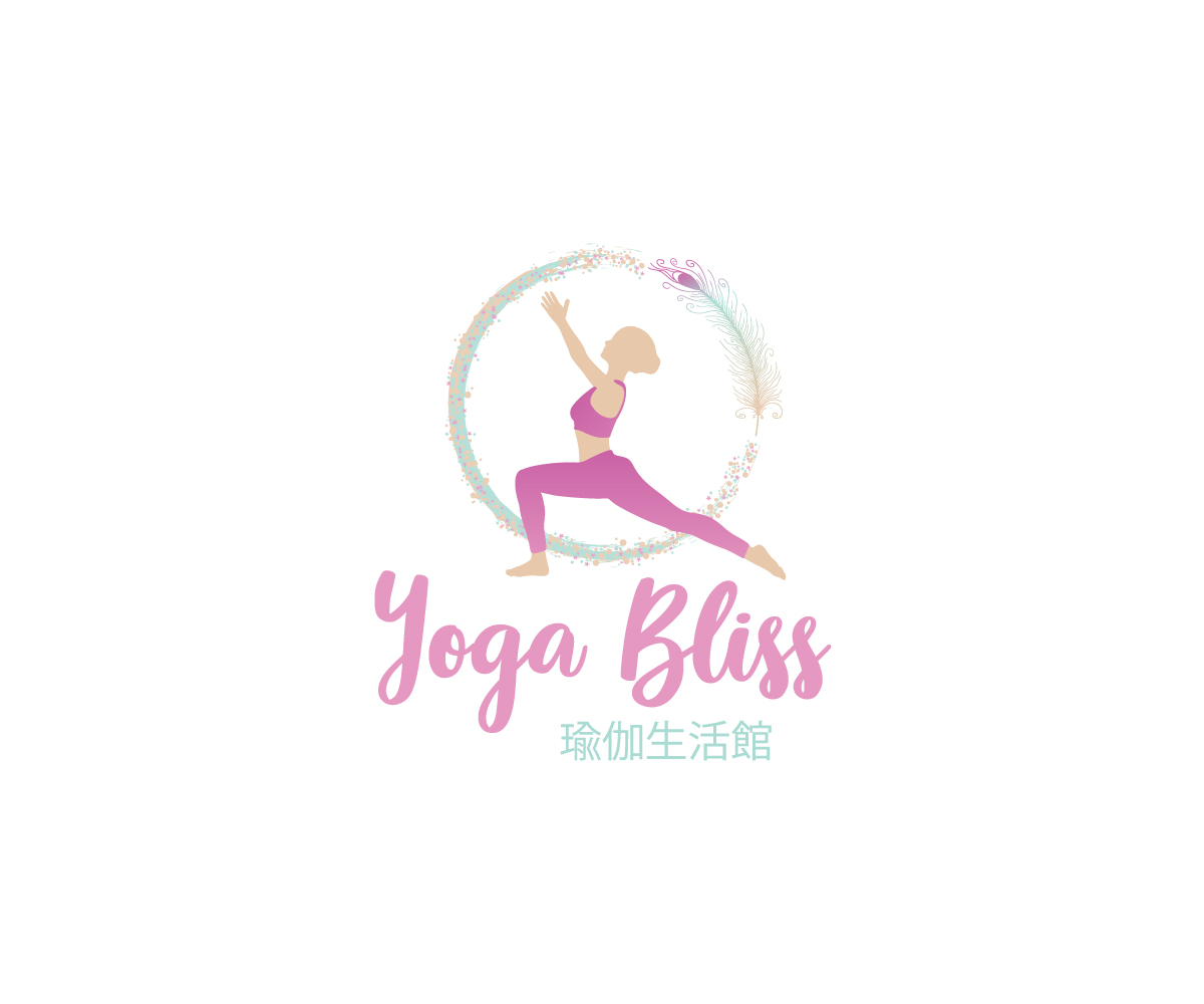 Elegant, Modern Logo Design for Yoga Bliss (main title) + 瑜伽生活館 ...