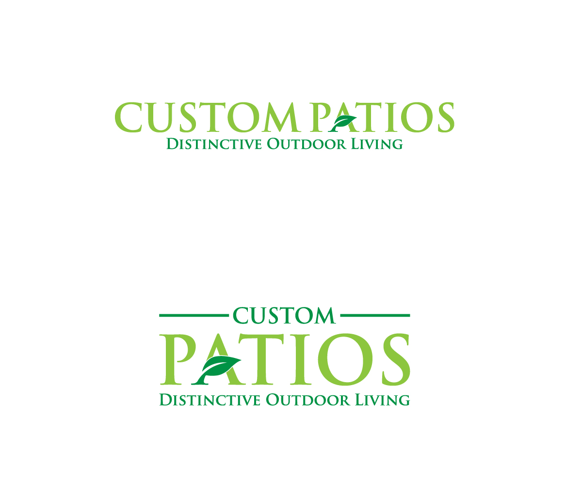 Elegant, Playful, Landscaping Logo Design for Custom Patios Distinctive ...