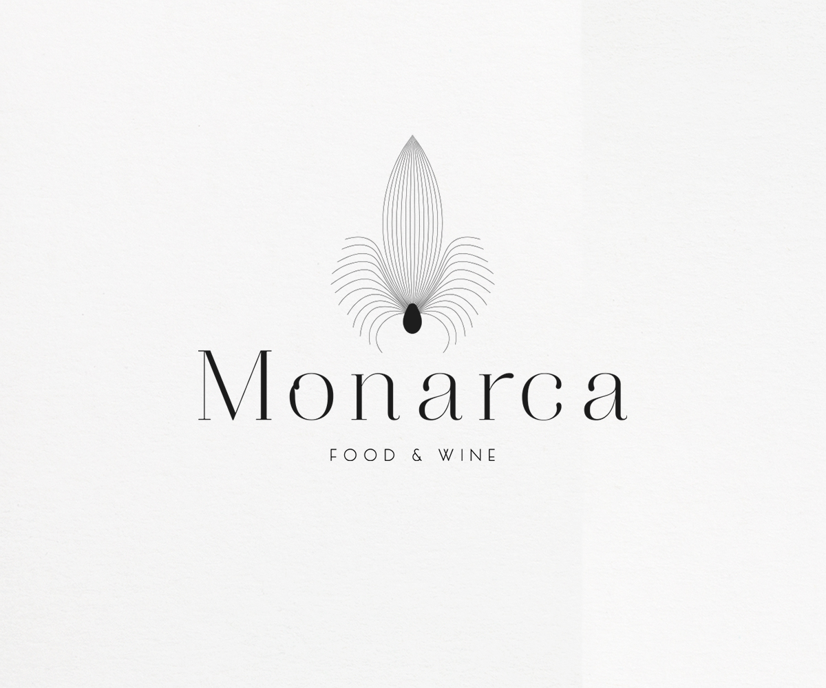Colorful, Modern, Hospitality Logo Design for Monarca food + wine by H ...