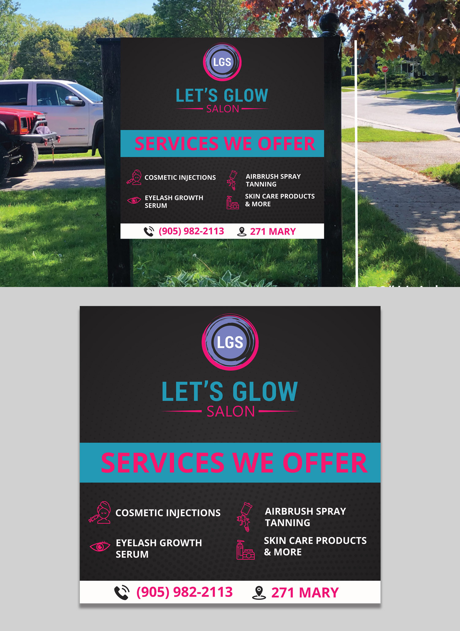 Serious, Professional, Beauty Signage Design for a Company by debdesign ...