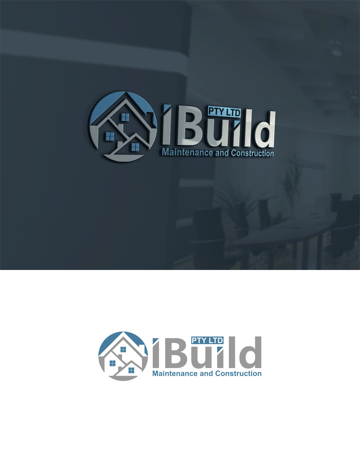 Colorful, Bold, Construction Company Logo Design for iBuild Maintenance ...