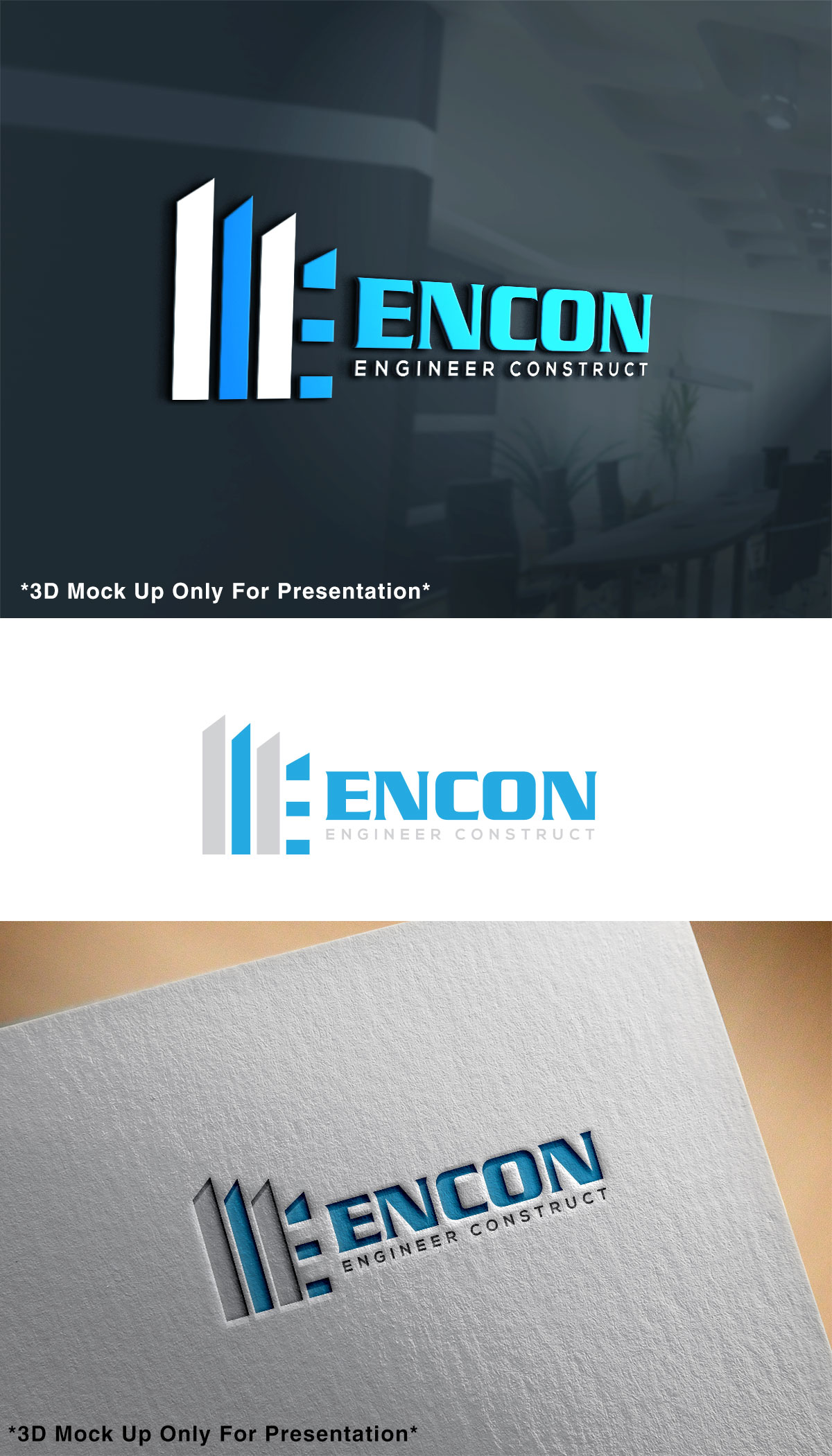 Logo Design for Encon or Encon with Engineer Construct in smaller print ...