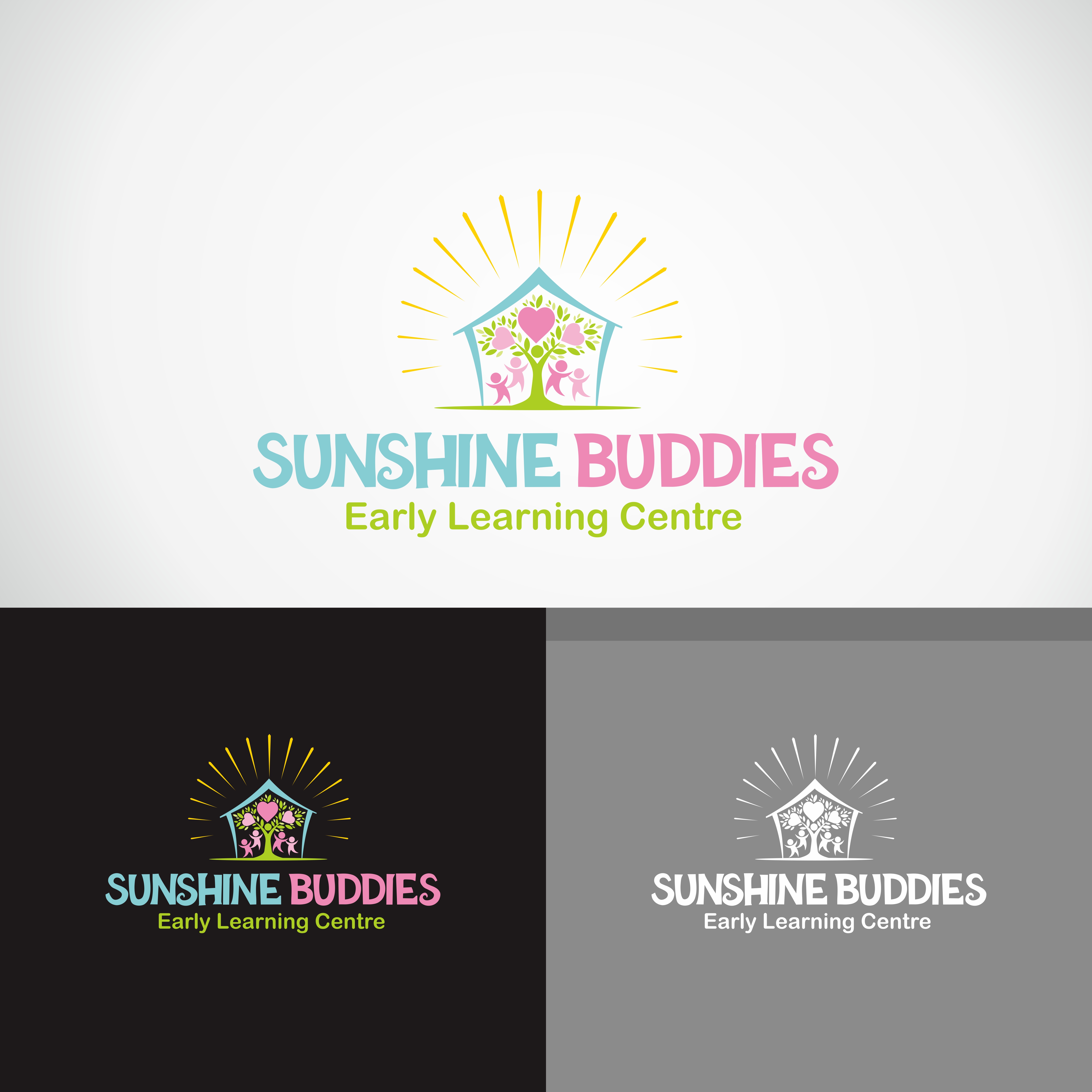 Modern, Colorful, Childcare Logo Design for Sunshine Buddies Early ...