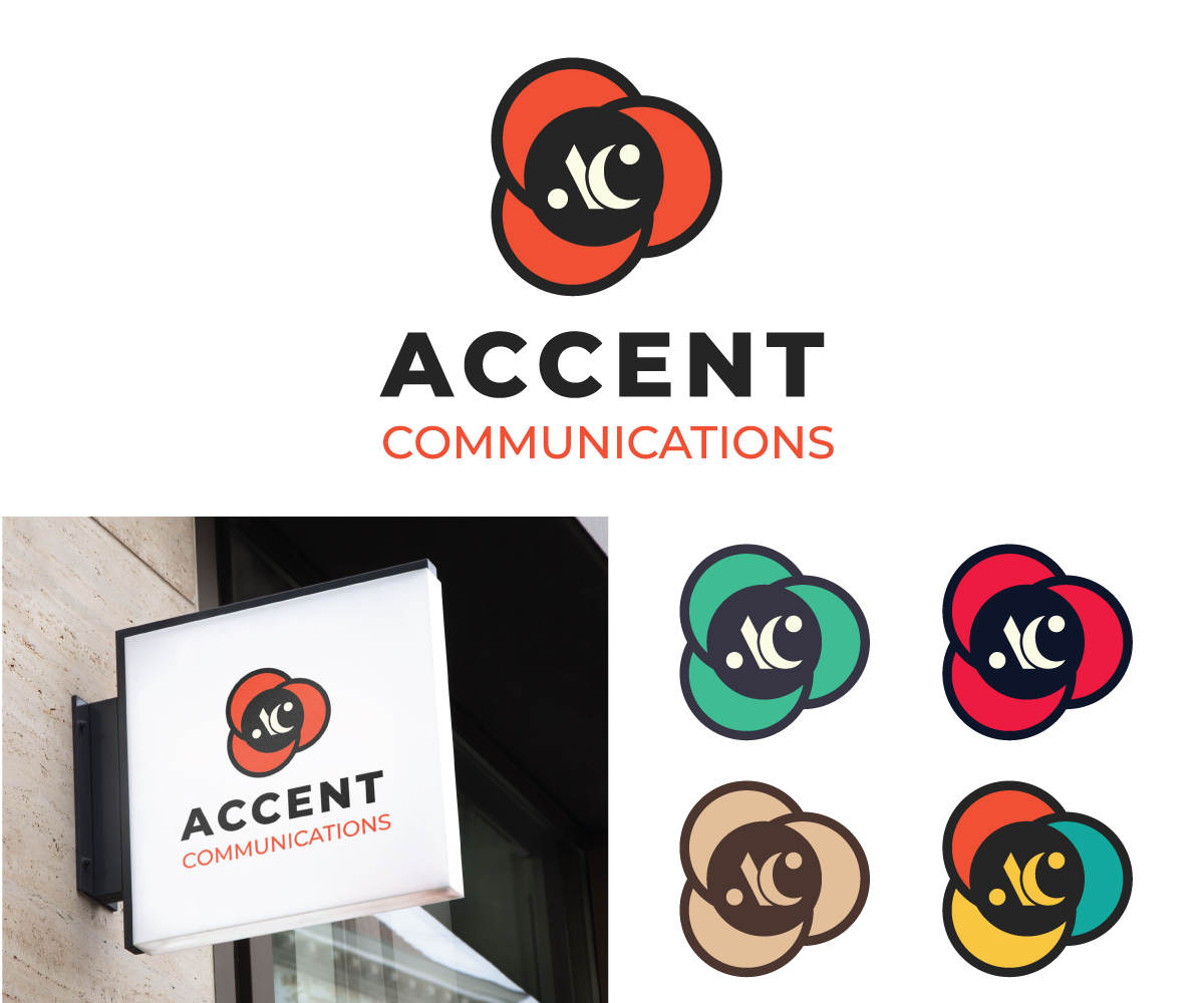 Logo Design for Accent Communications by blackowl8 | Design #22007066