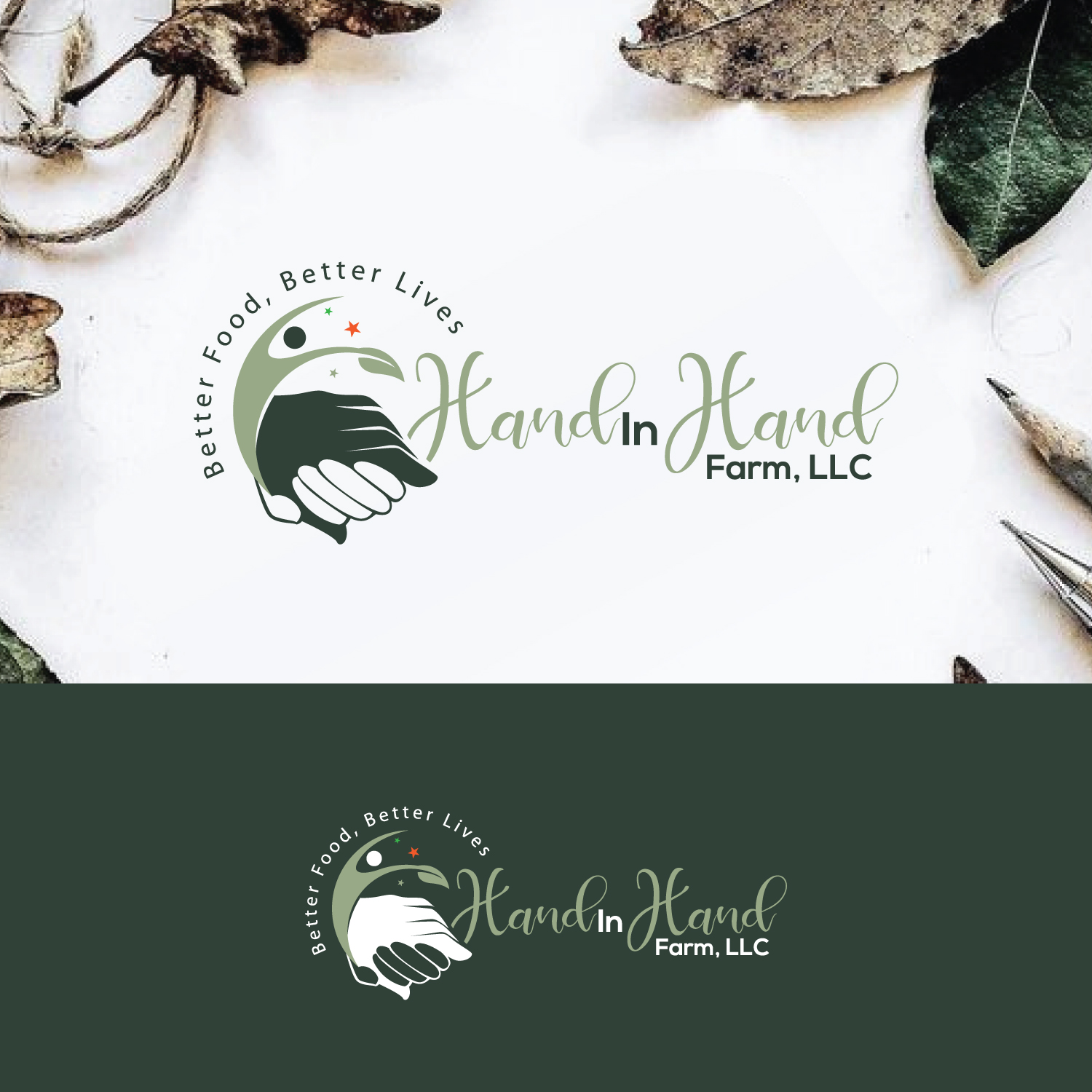 Bold, Serious, Farming Logo Design for Hand In Hand Farm, LLC. We would ...