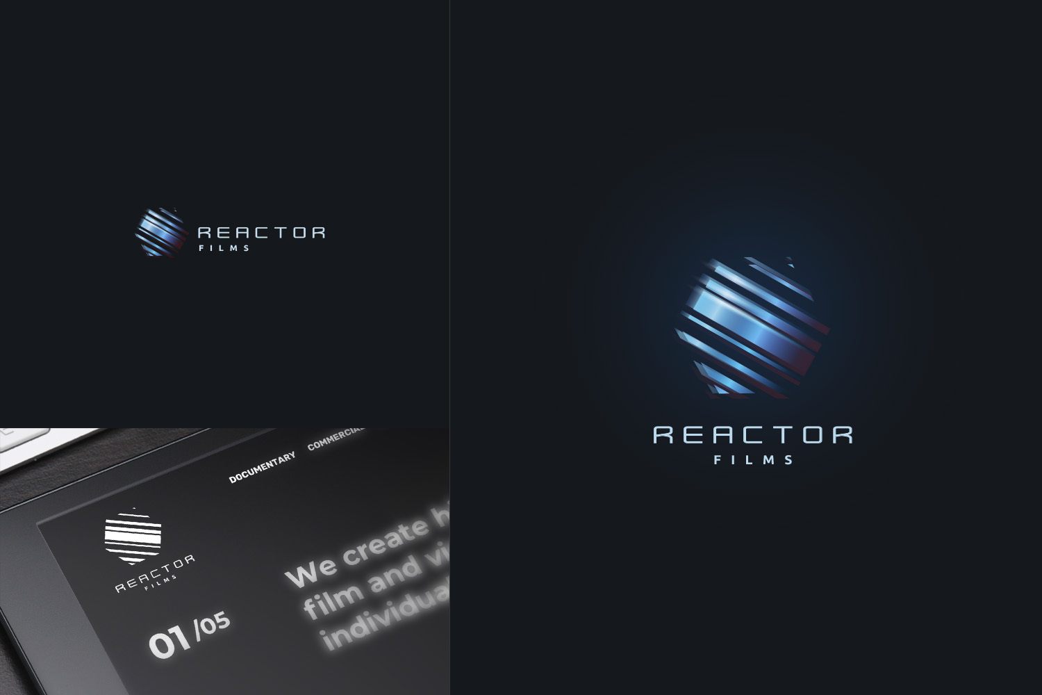 Bold, Modern, Film Production Logo Design for Reactor Films by kresh ...