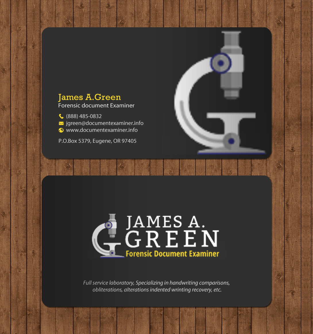 Professional, Serious Stationery Design for Forensic Document Examiner ...