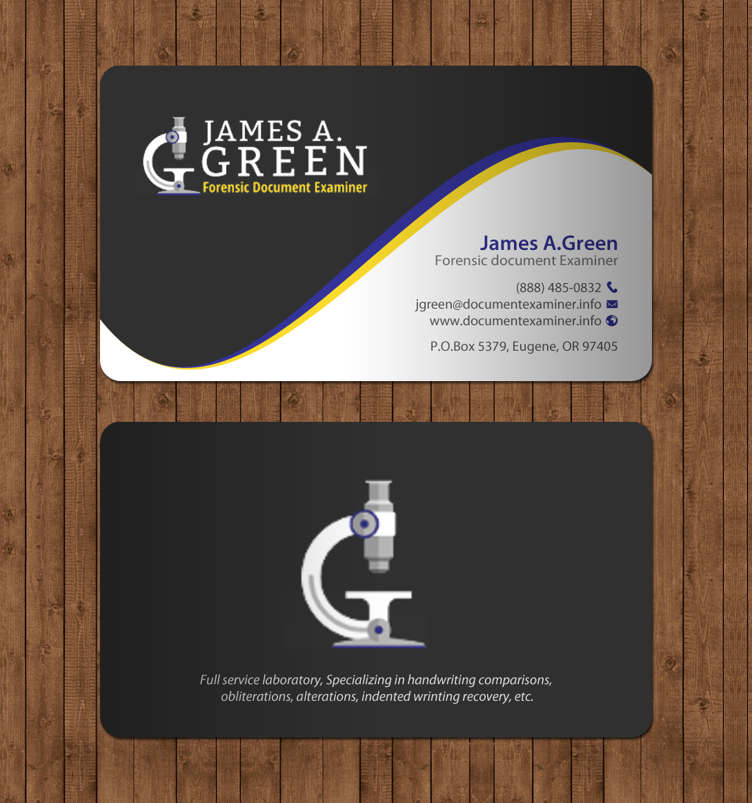 Professional, Serious Stationery Design for Forensic Document Examiner ...