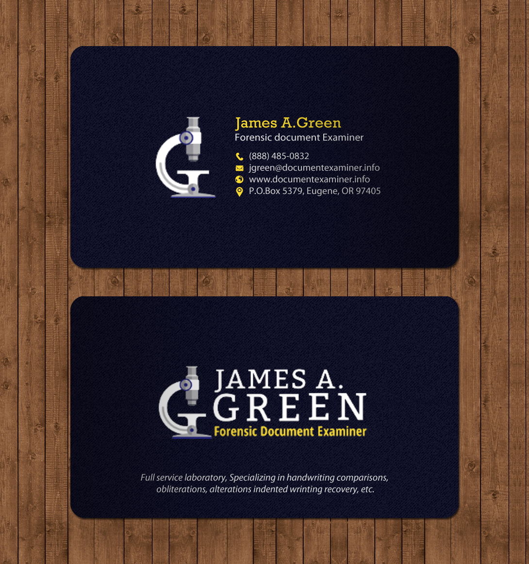 Professional, Serious Stationery Design for Forensic Document Examiner ...
