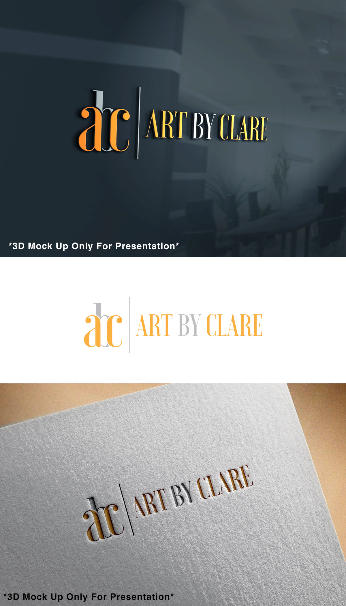 Modern, Professional, Artists Logo Design for ArtbyClare or Art by ...