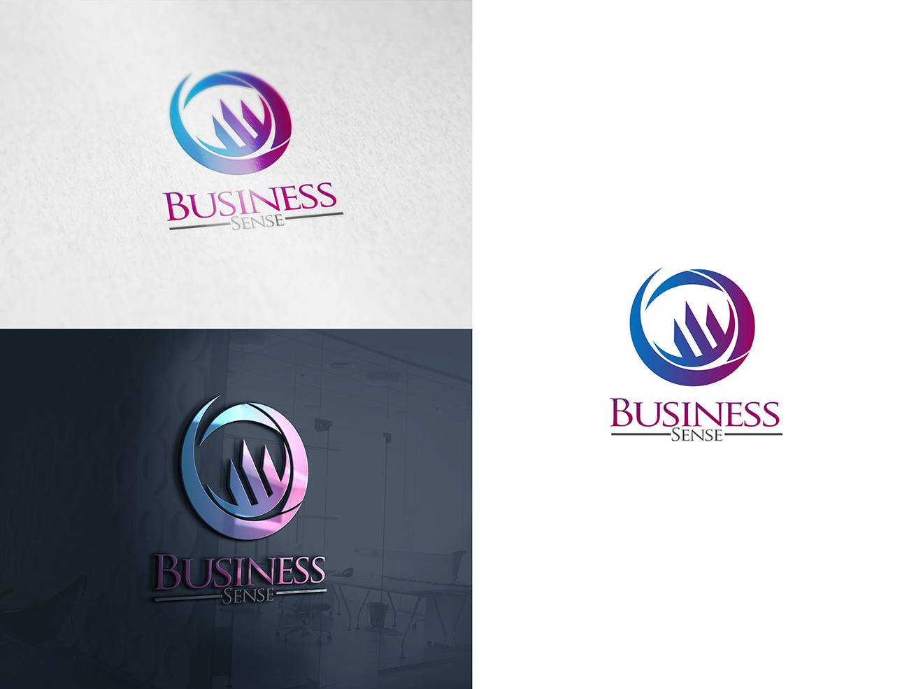 Serious, Bold Logo Design for Business Sense Center by IdentsArt ...