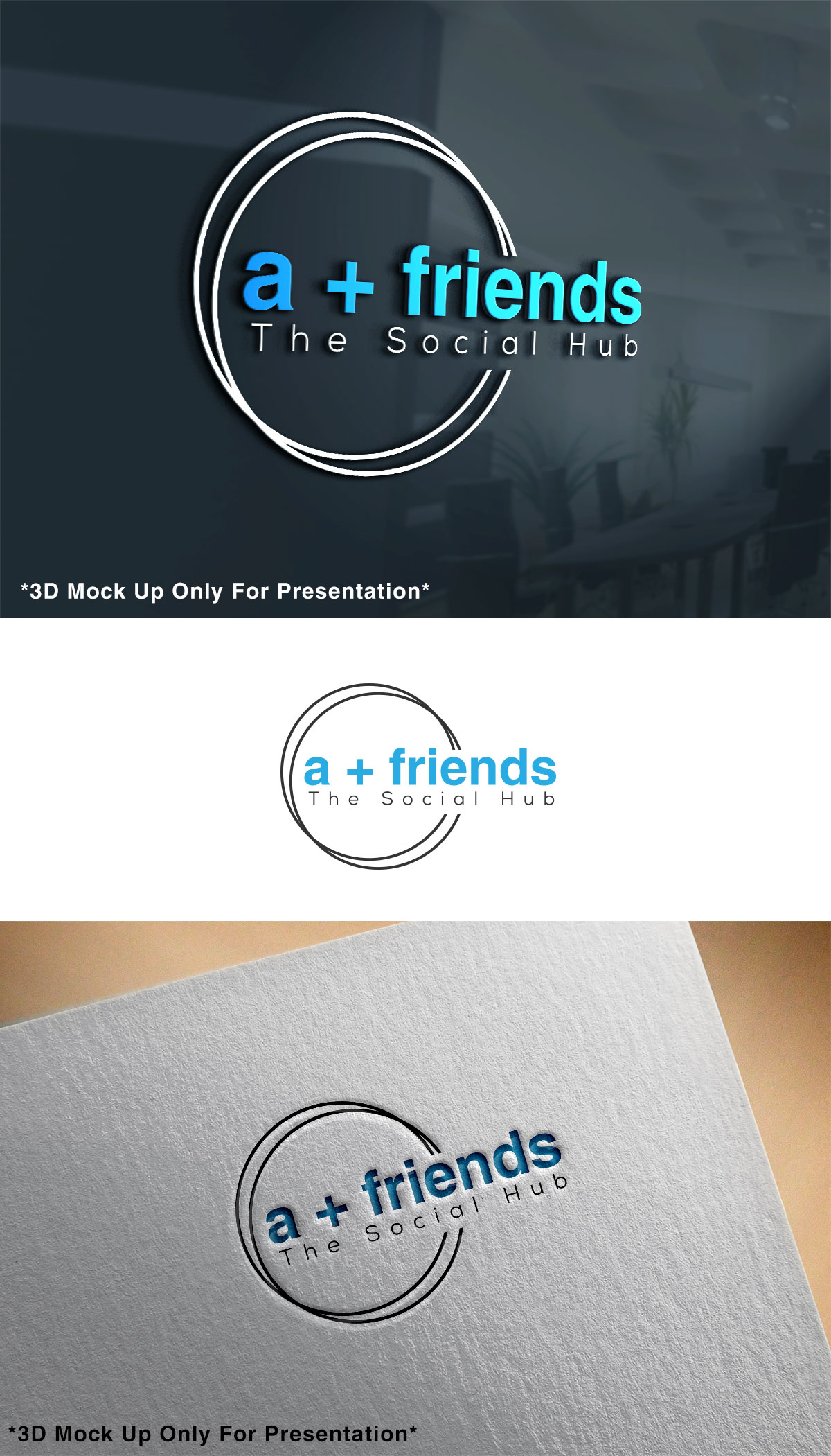 Elegant, Personable, Social Club Logo Design for a + friends The Social Hub by logograph ...