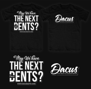 Local body shop needs fresh swag designs | 52 T-shirt Designs for Dacus ...