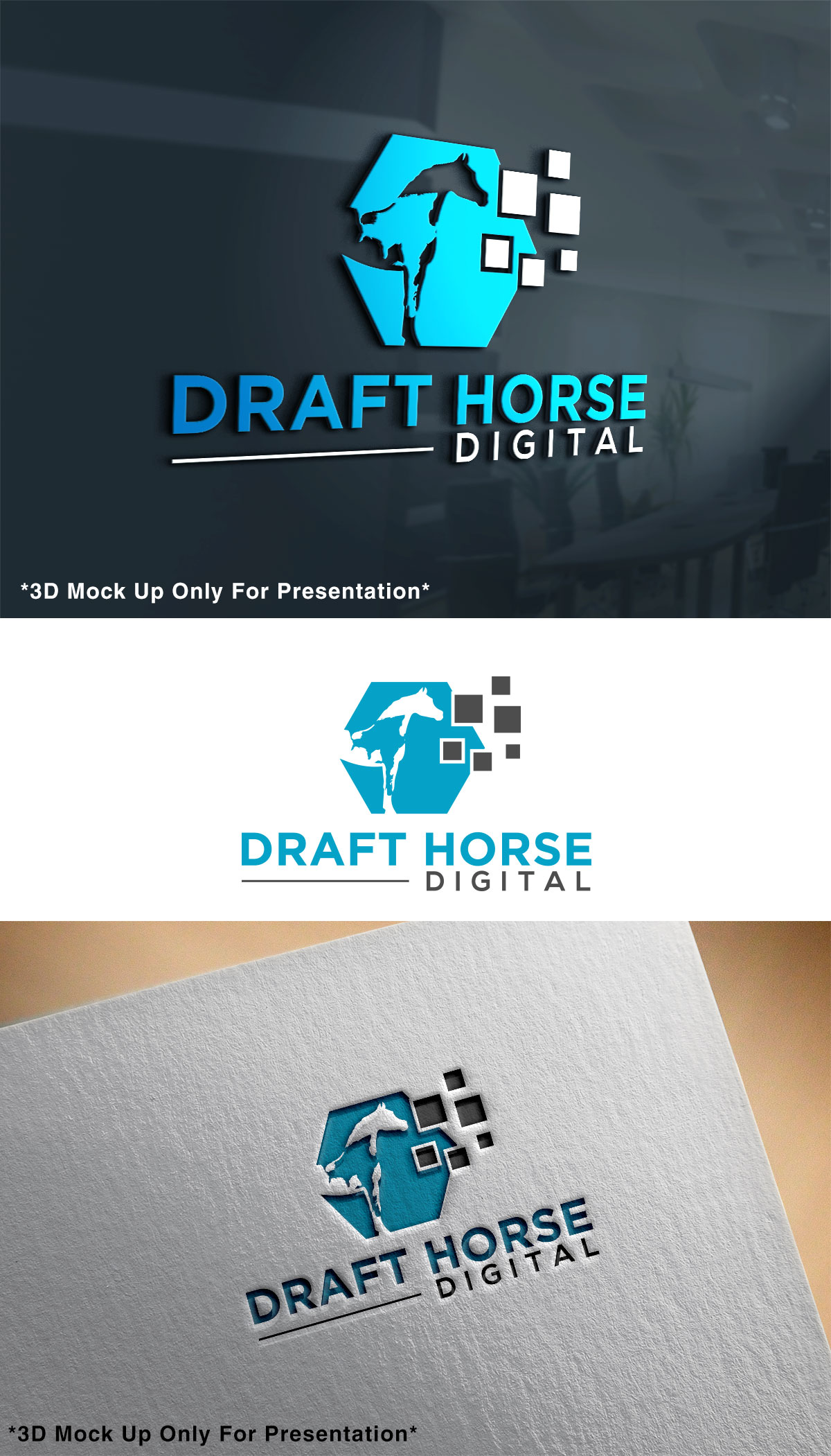 Bold, Modern, Marketing Logo Design for Draft Horse Digital by ...
