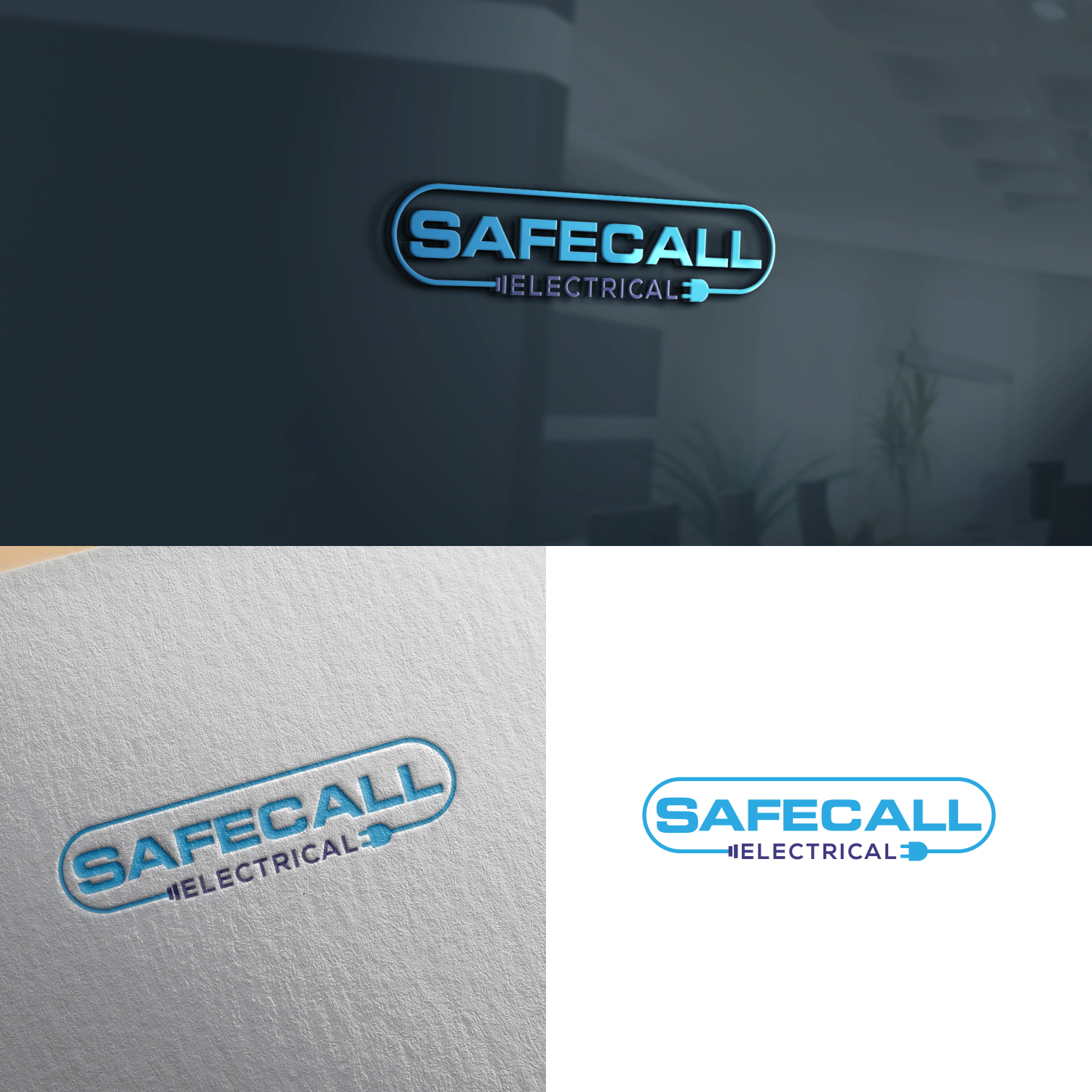 Logo Design for Safecall Electrical by suthita 2 | Design #22172686