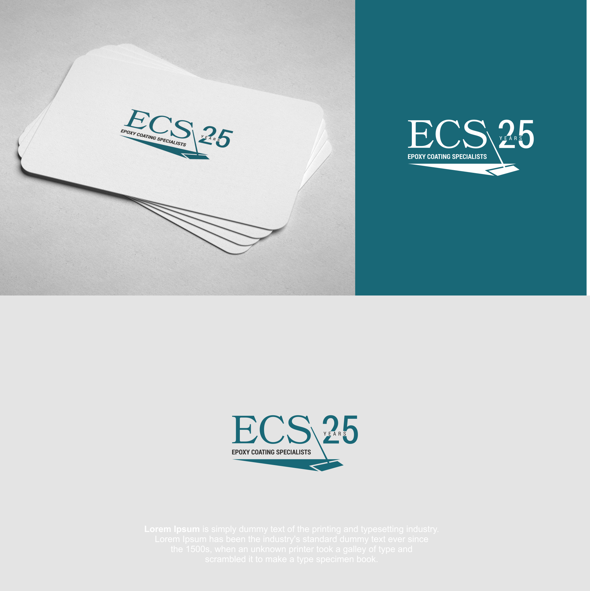Bold, Masculine, Flooring Logo Design for ECS 25 years or Epoxy Coating ...
