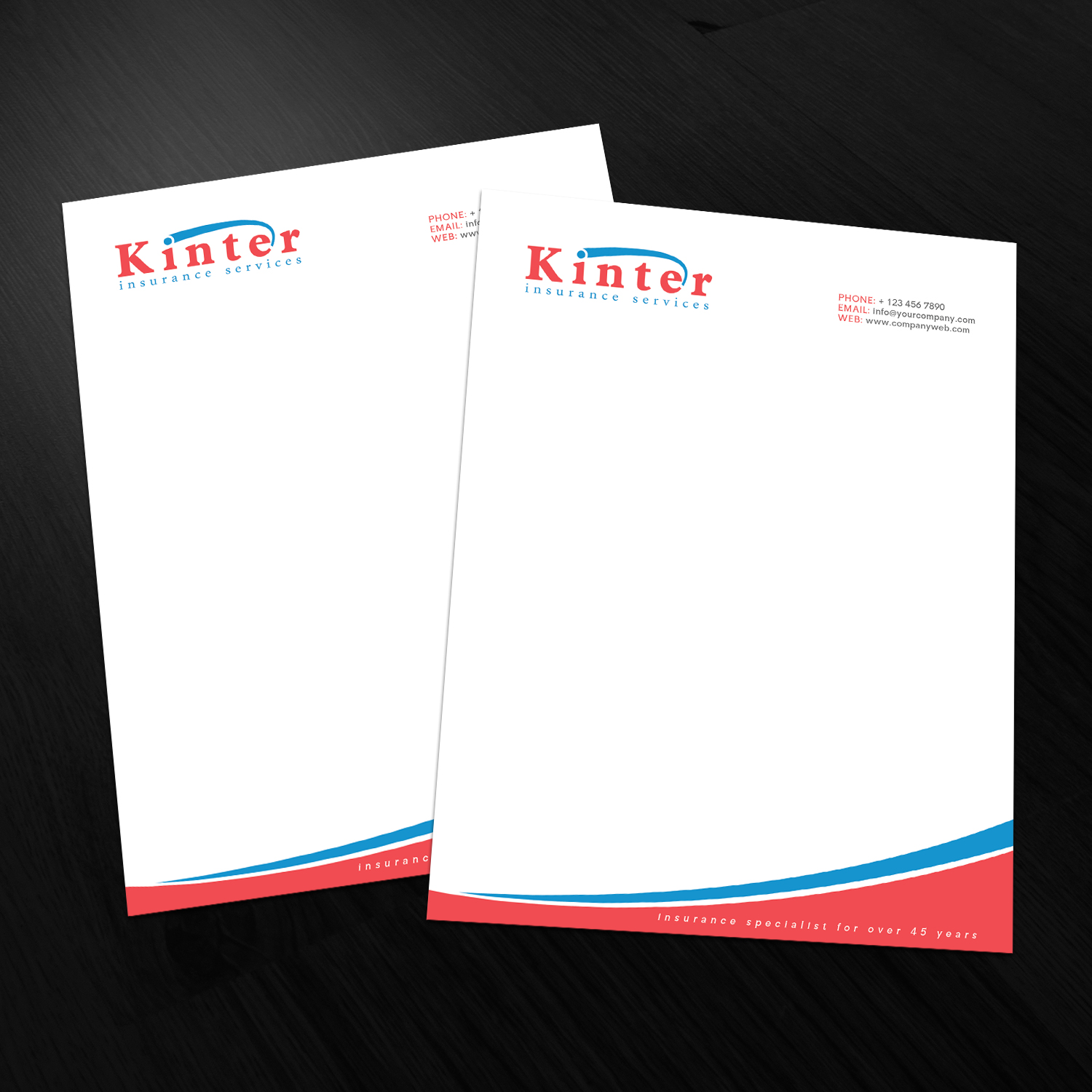 Upmarket, Elegant, Insurance Agency Letterhead Design for Maybe “We ...