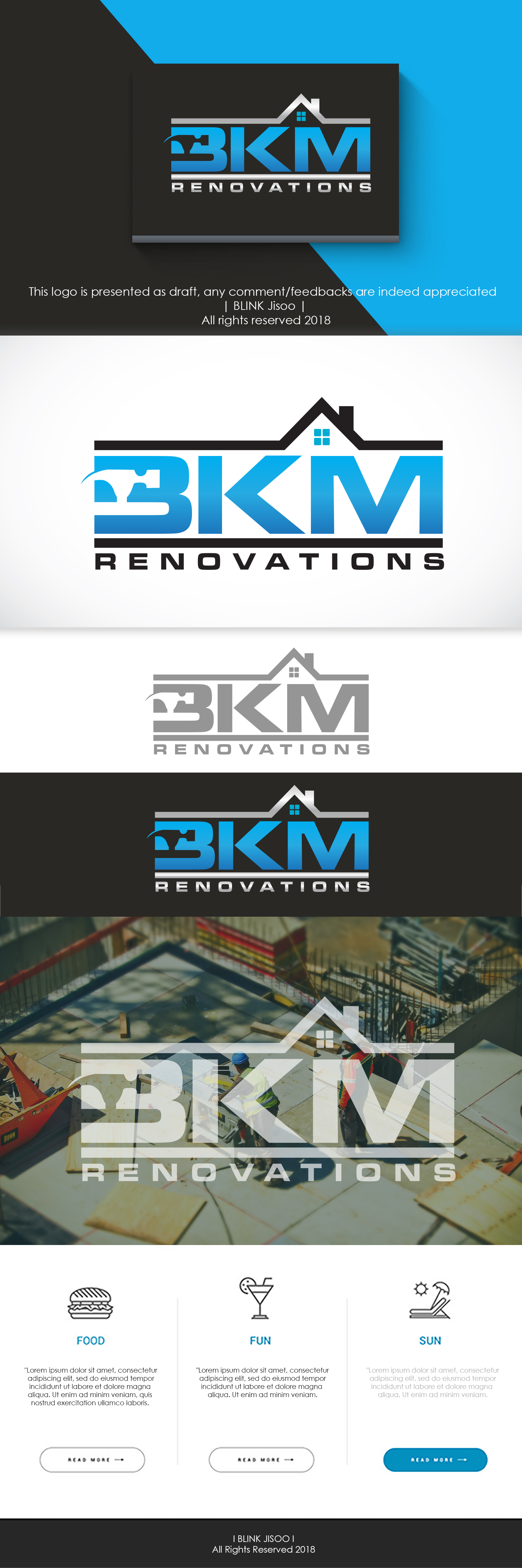 Logo Design for BKM Renovations by Riv. | Design #22232074