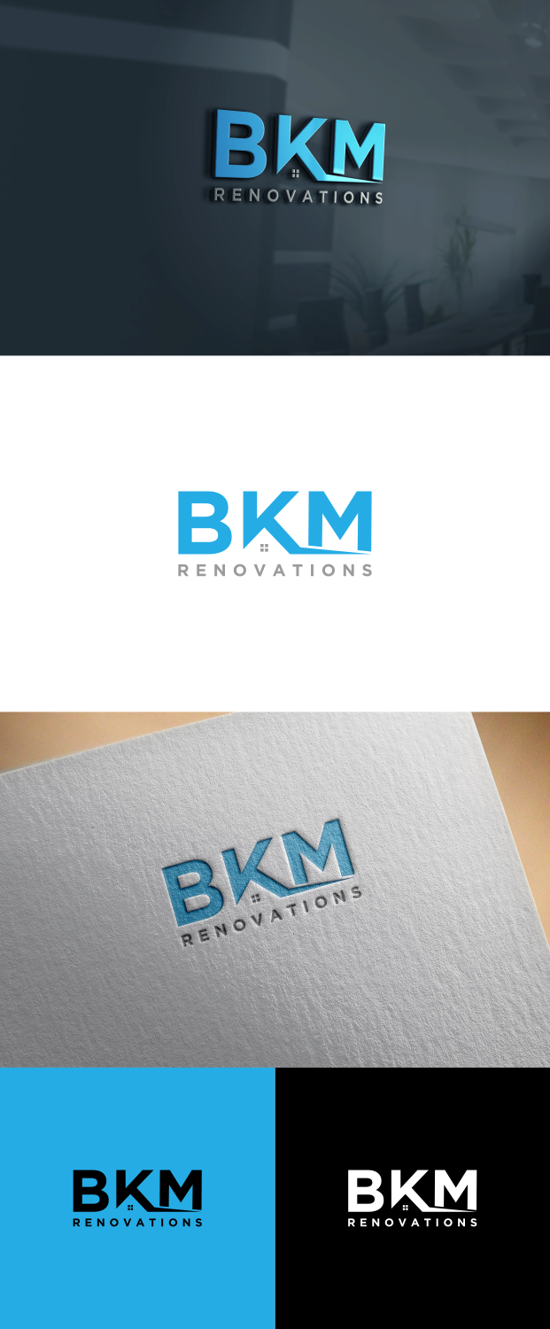 Logo Design for BKM Renovations by sidiq 4 | Design #22229644