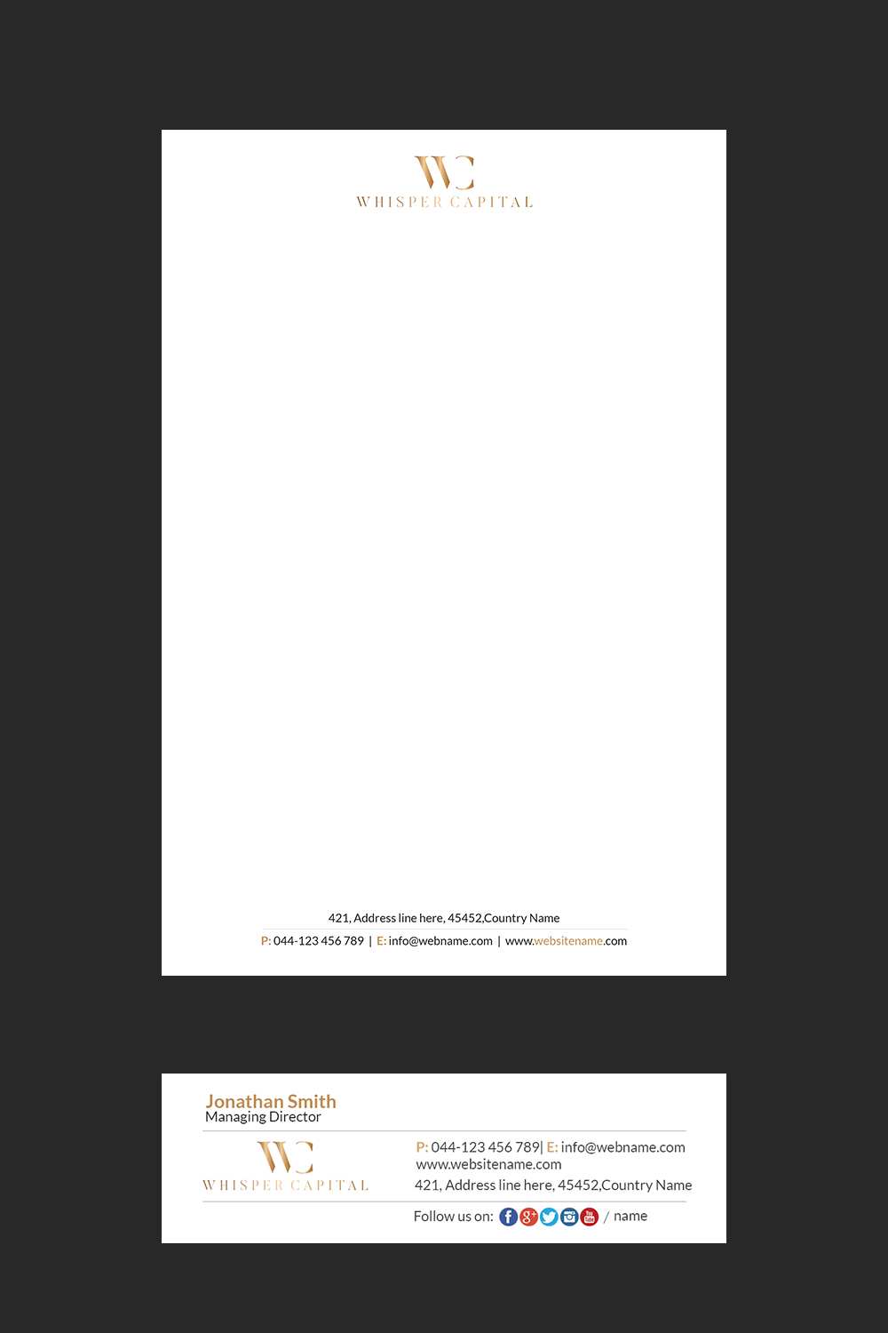 Elegant, Serious Letterhead Design for a Company by Creations Box 2015 ...