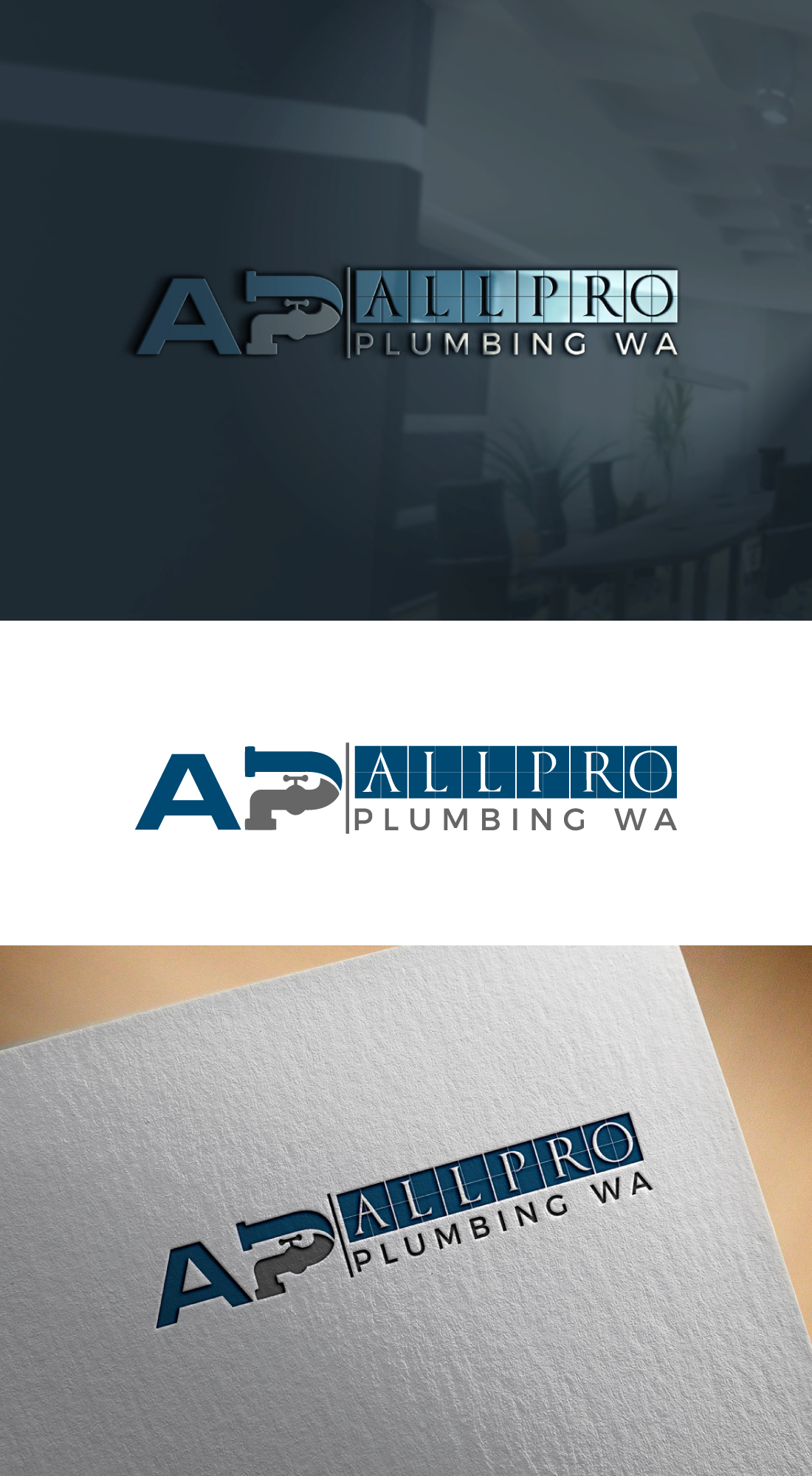 Elegant, Playful, Plumbing Logo Design for ALLPRO PLUMBING WA by ...