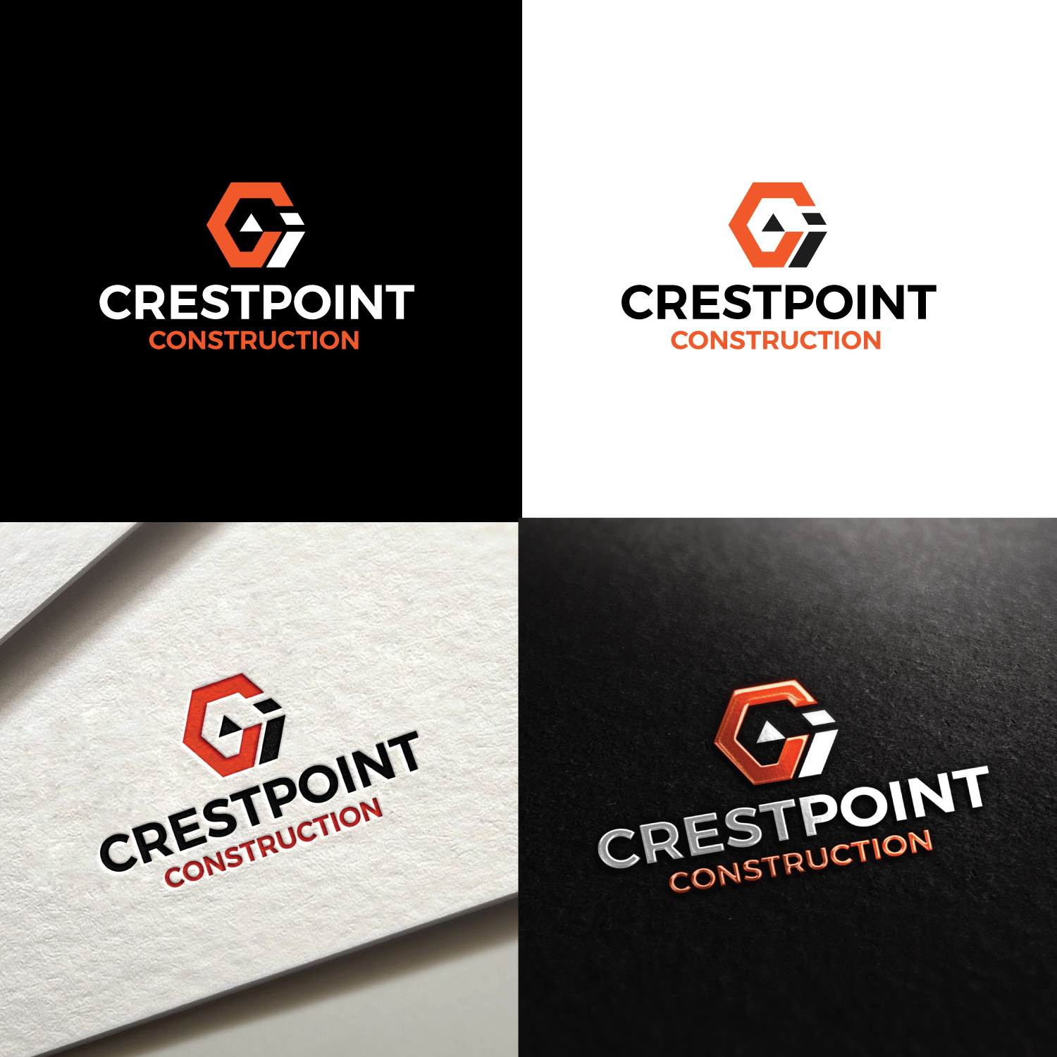 Upmarket, Professional, Construction Company Logo Design for Crestpoint ...