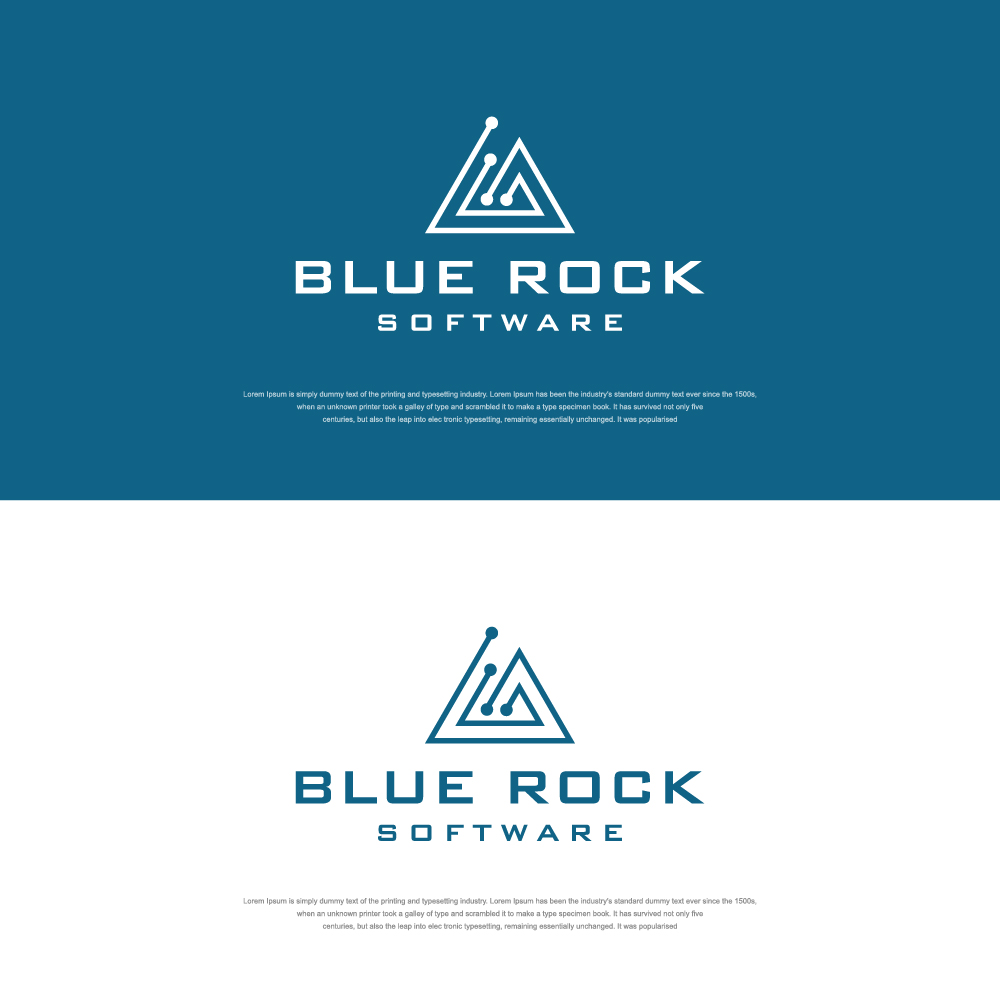 Serious, Modern, Software Service Logo Design for Blue Rock Software by ...