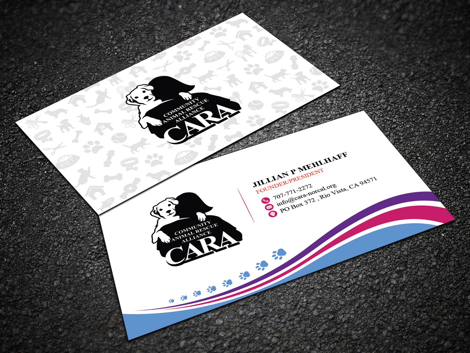 Upmarket, Playful Business Card Design for Community Animal Rescue ...