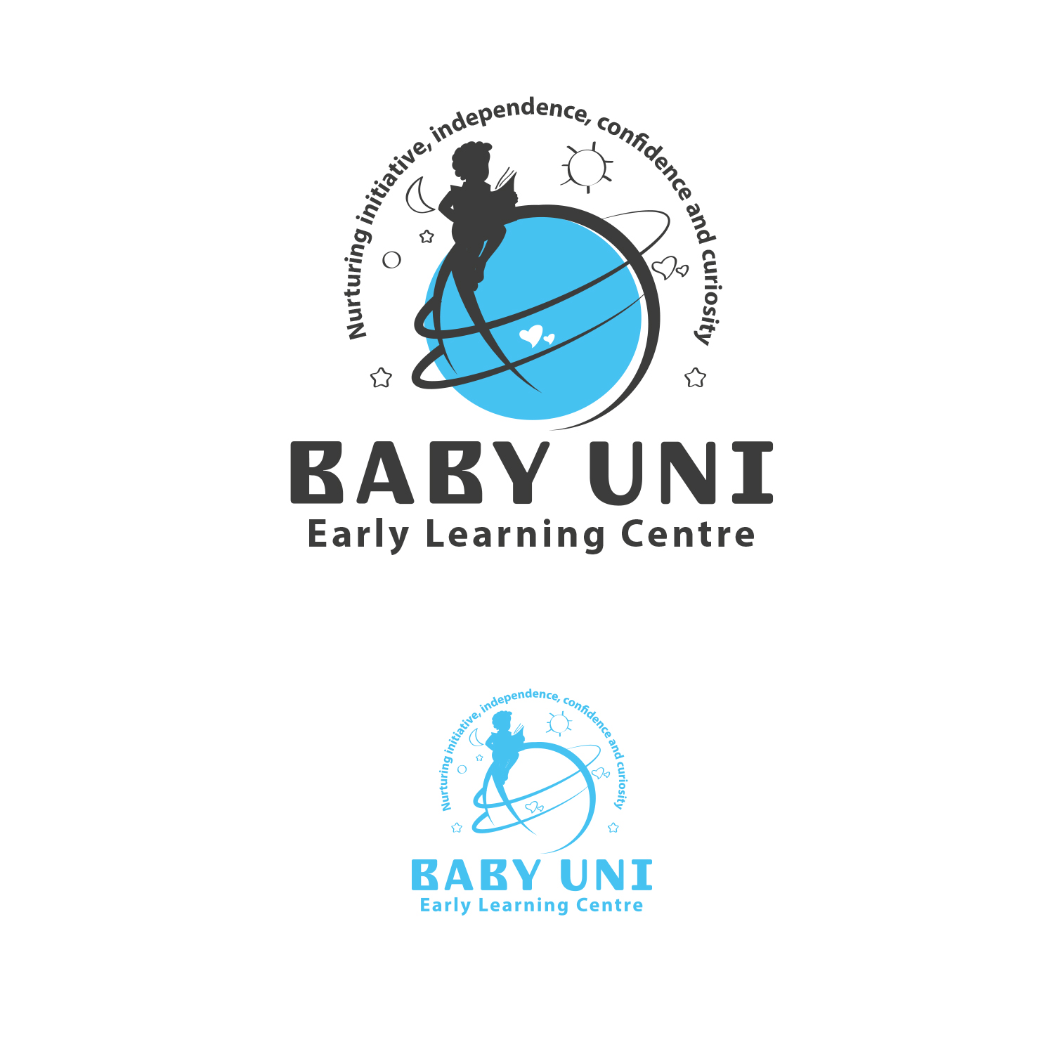 Logo Design for Baby Uni Early Learning Centre - Nurturing initiative ...