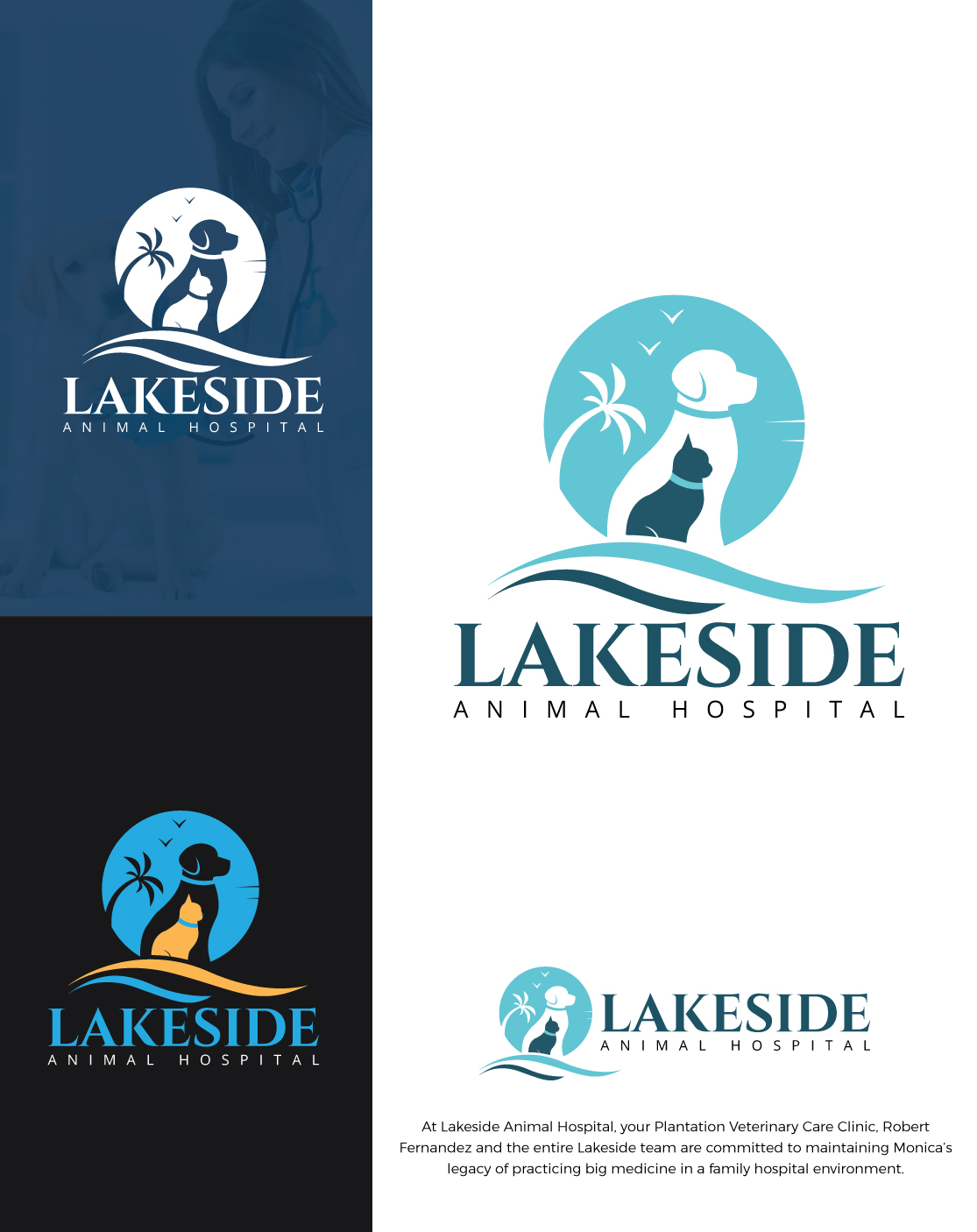Bold, Personable, Veterinary Logo Design for lakeside Animal Hospital ...