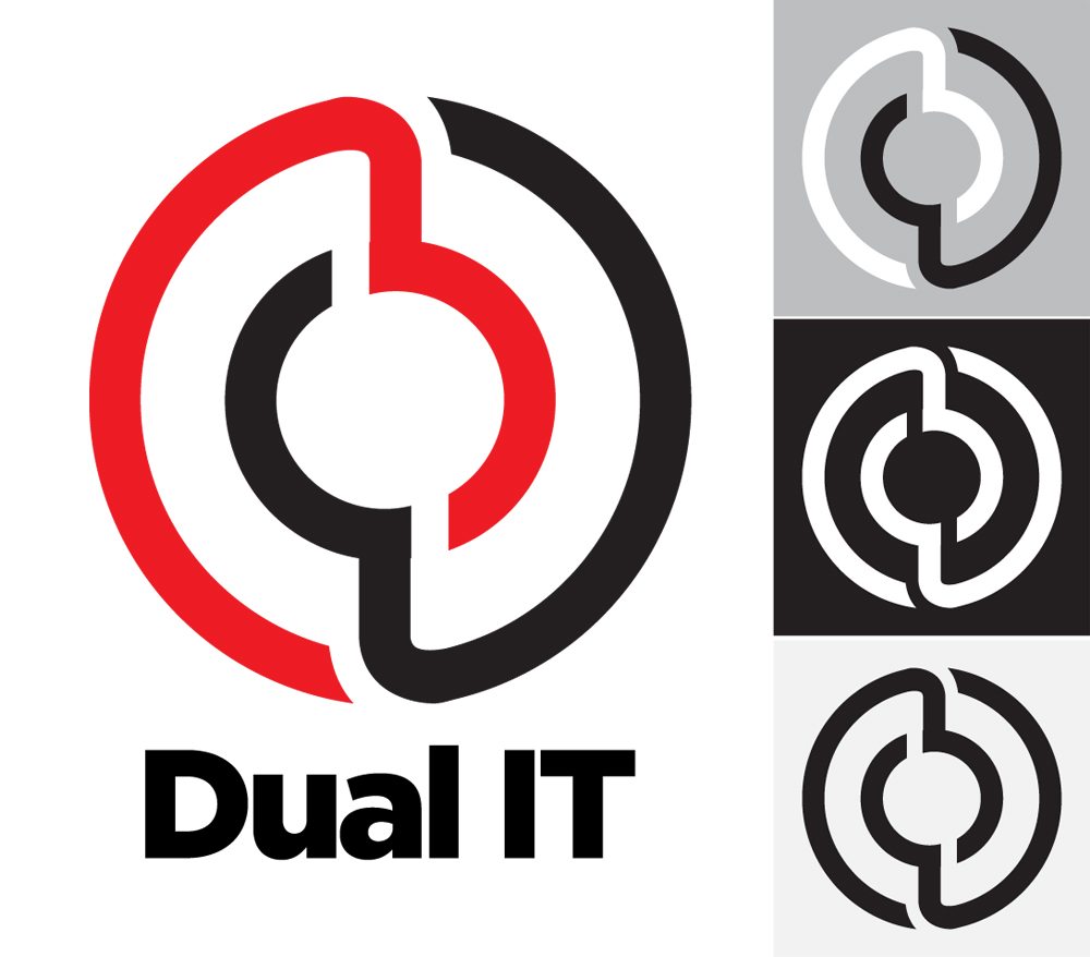 Modern, Colorful Logo Design for Dual IT by wiesnu.adji | Design #22385329