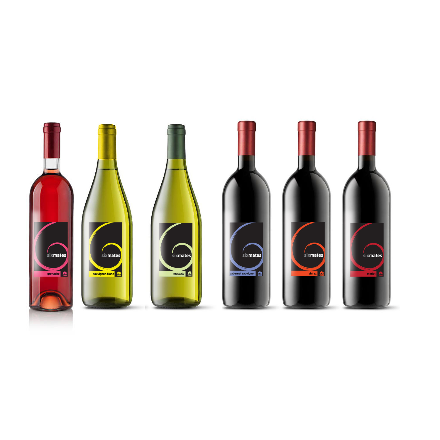 Bold, Modern Label Design for 6 Mates by rls | Design #22540754