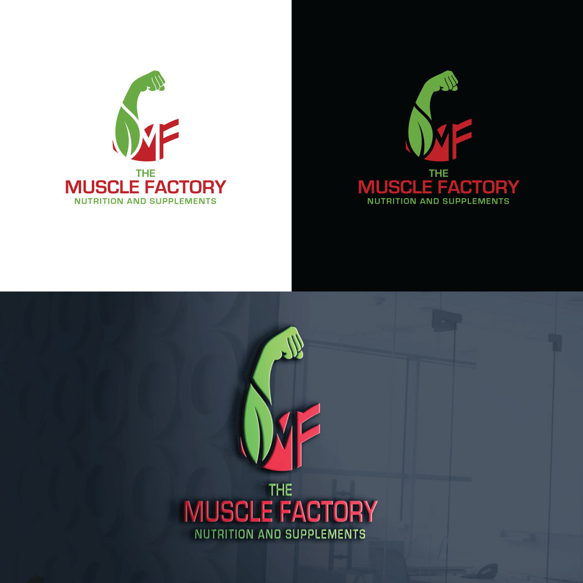 Elegant, Playful Logo Design for The Muscle Factory by Rii | Design ...