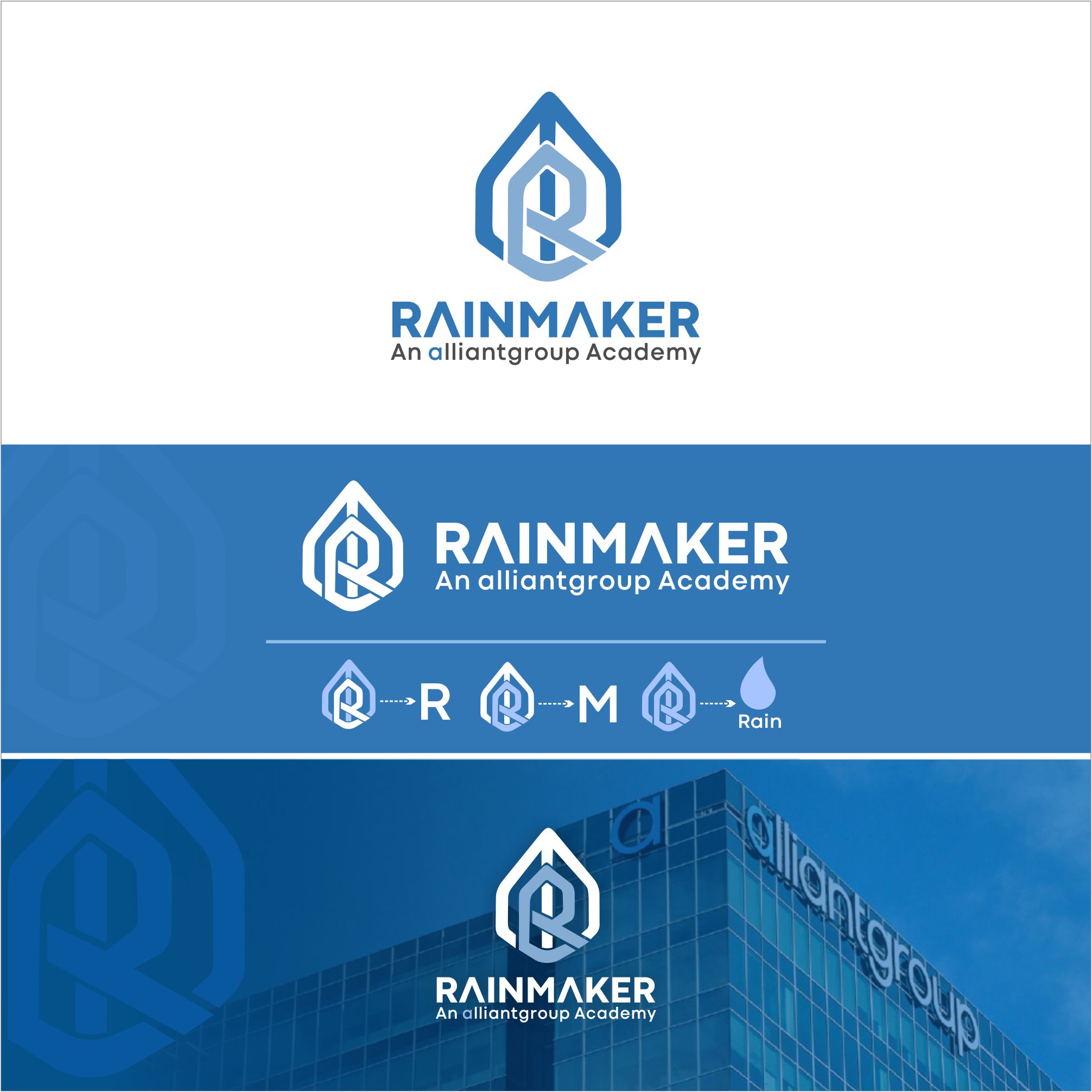 Professional, Bold, Sales Logo Design for Main line - "Rainmaker" Secondary line - "An ...