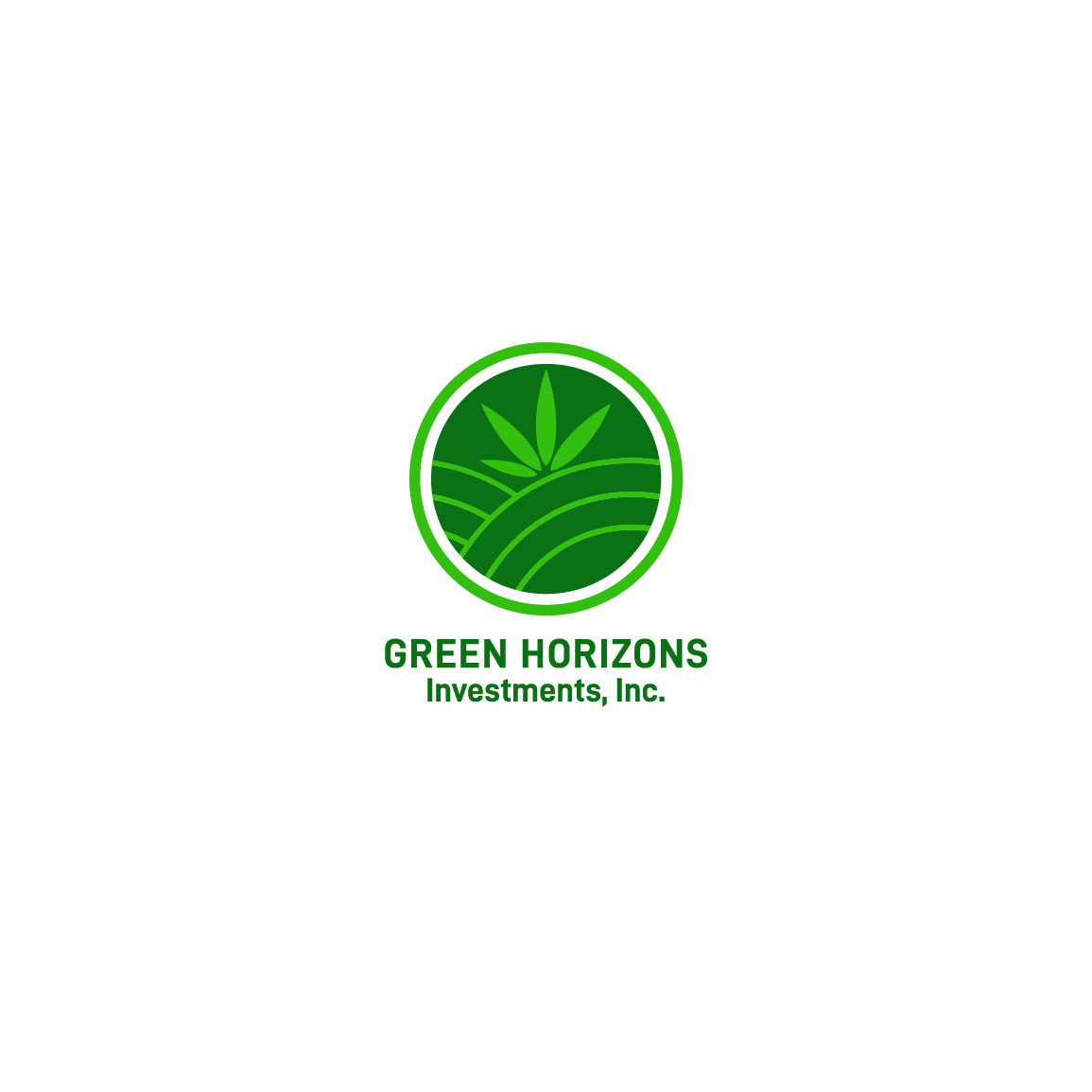 Elegant, Playful Logo Design for Green Horizons on top in large text and underneath in small ...