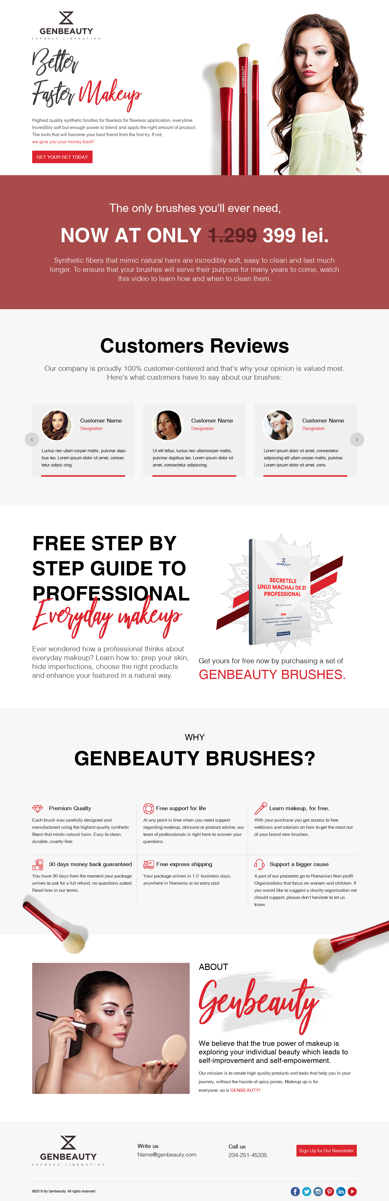 Modern, Professional, Makeup Web Design for a Company by Jay Design ...