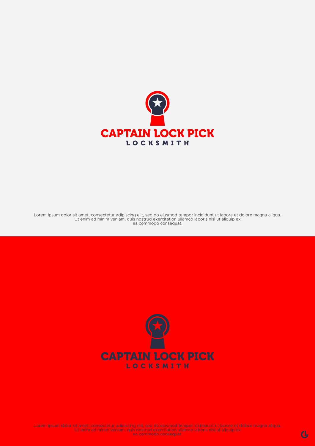 Serious, Modern, Locksmith Logo Design for Captain Lock Pick Locksmith ...