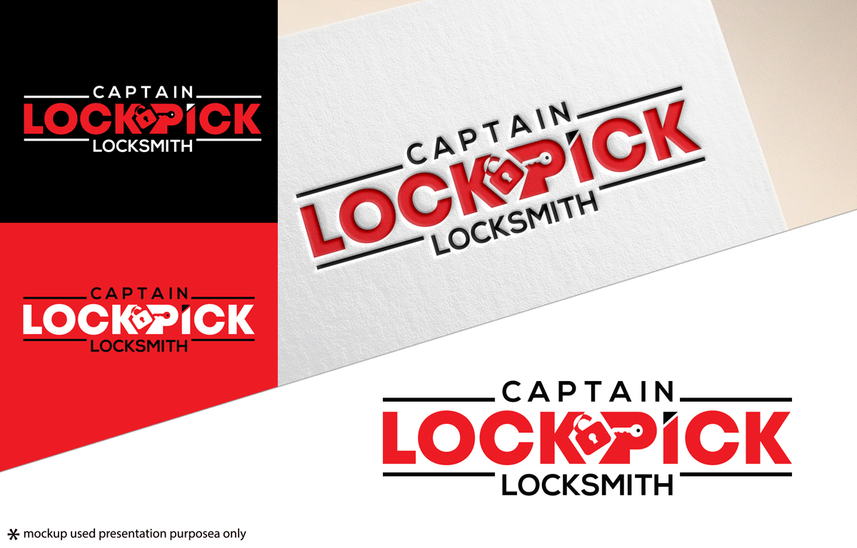 Serious, Modern, Locksmith Logo Design for Captain Lock Pick Locksmith ...
